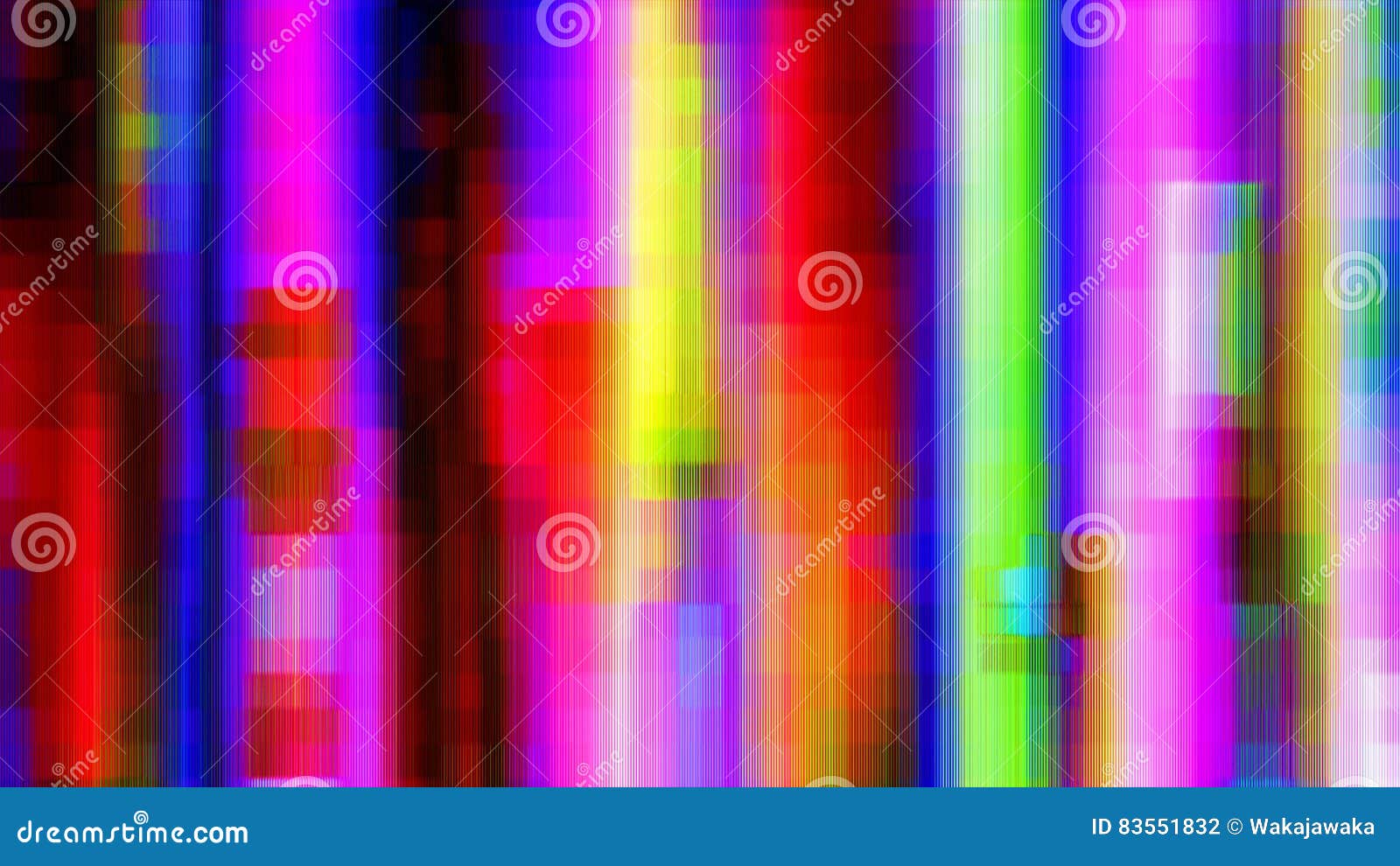 Noise Rainbow Distorted Lines Digital Abstract Background Stock ...
