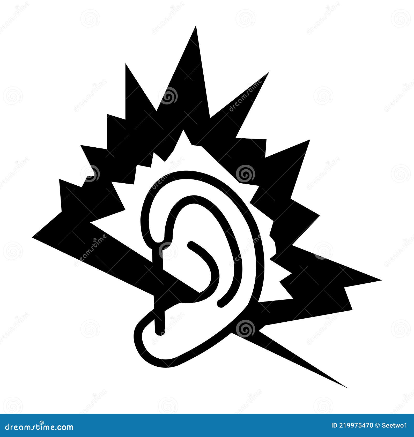 Noise Symbol Sign Isolate on White Background Stock Vector ...