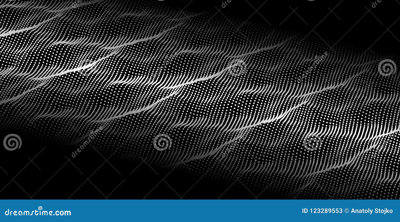 Noise Wave. Abstract Digital Particles Background Stock Vector ...