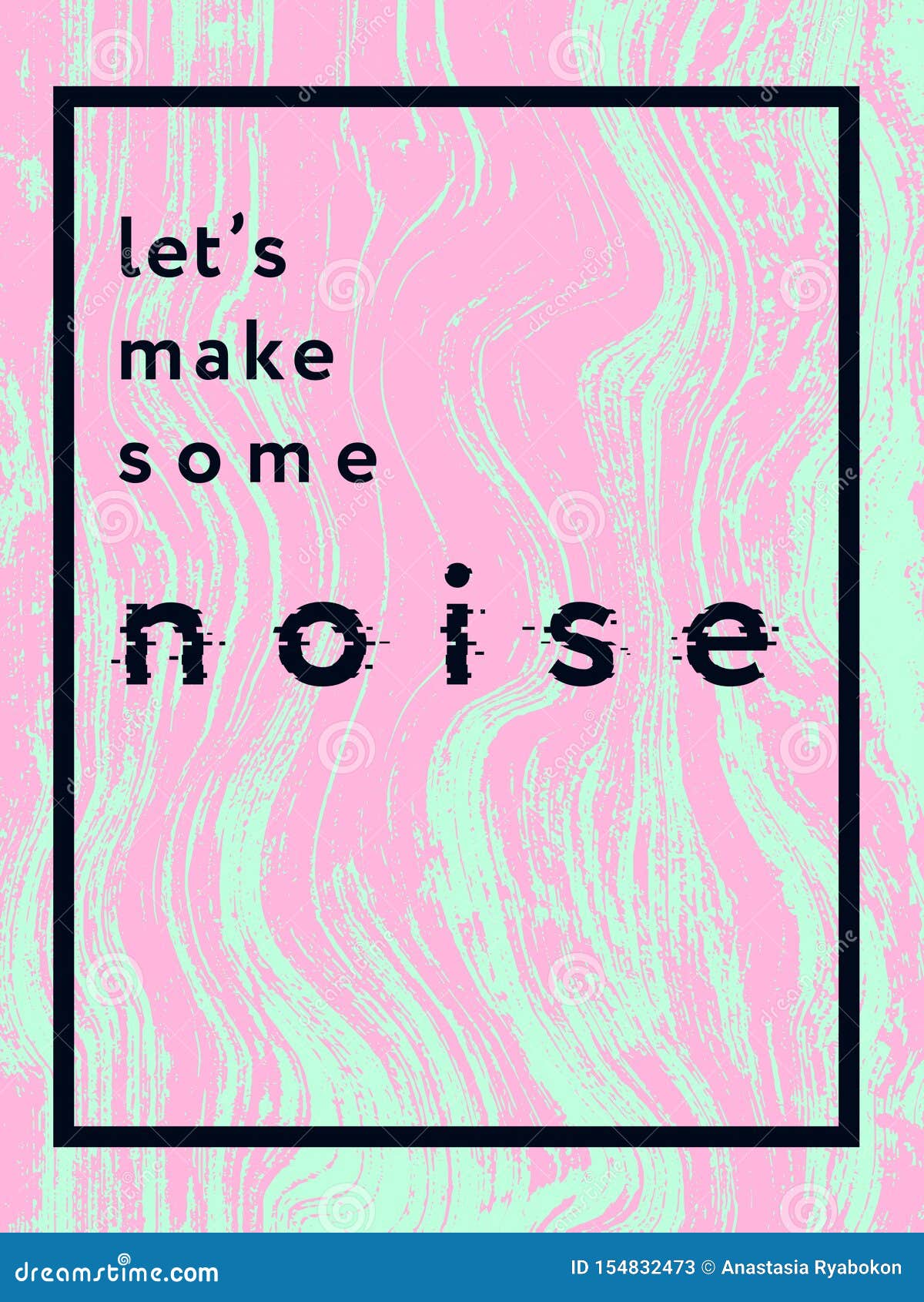 Noisy Abstract Background Tempate Design with Glitch Stock Vector ...