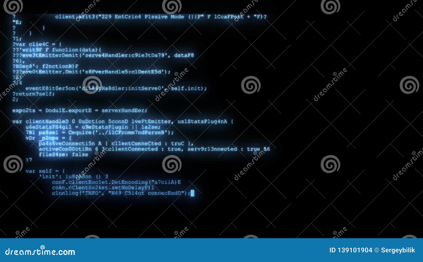 Noisy Distorted Glitched Fast Long Scrolling Programming Security ...