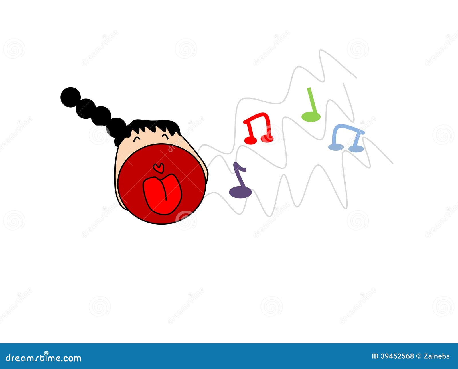Noisy singer stock vector. Illustration of drawing, disturbing - 39452568