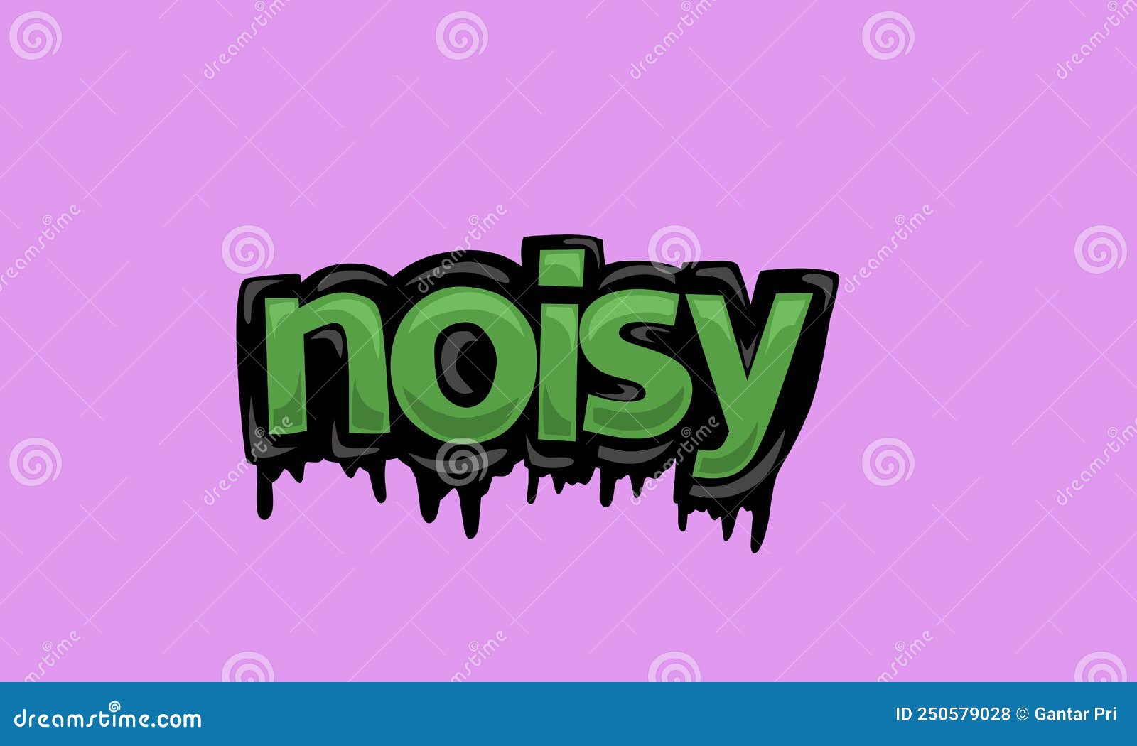 NOISY Writing Vector Design on Pink Background Stock Vector ...