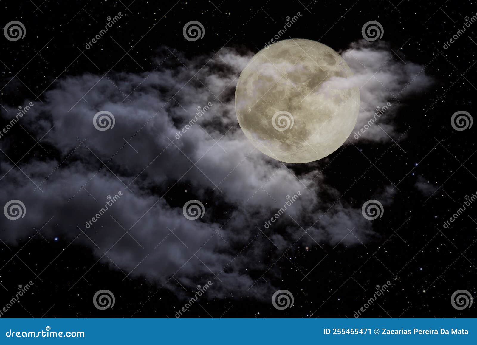 Noite de lua cheia imagem de stock. Imagem de sobre - 255465471