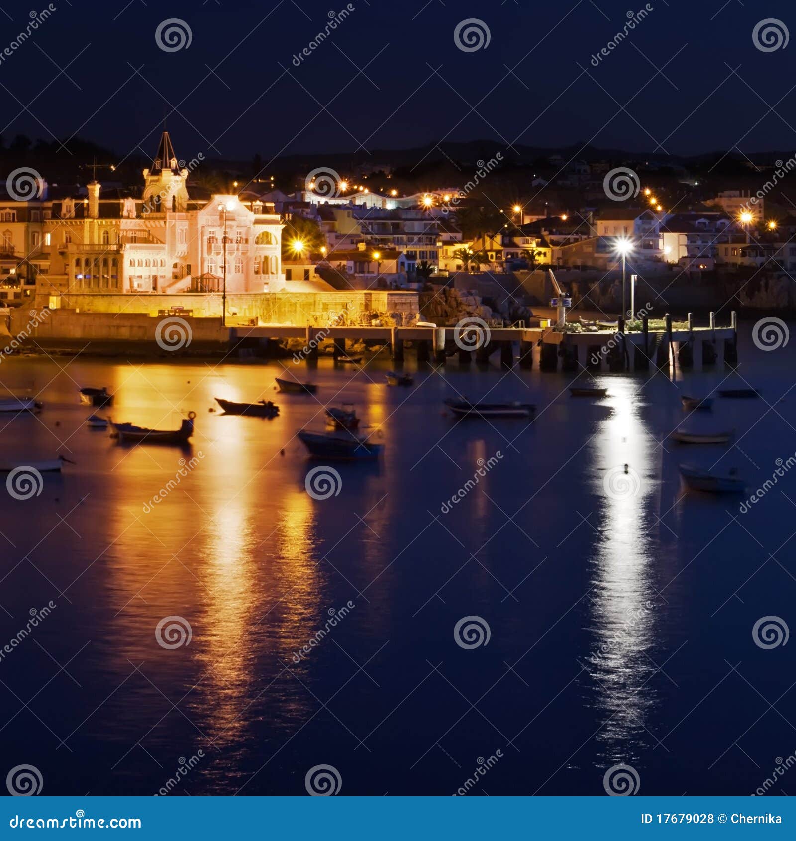 Noite de Portugal foto de stock. Imagem de porto, areia - 17679028