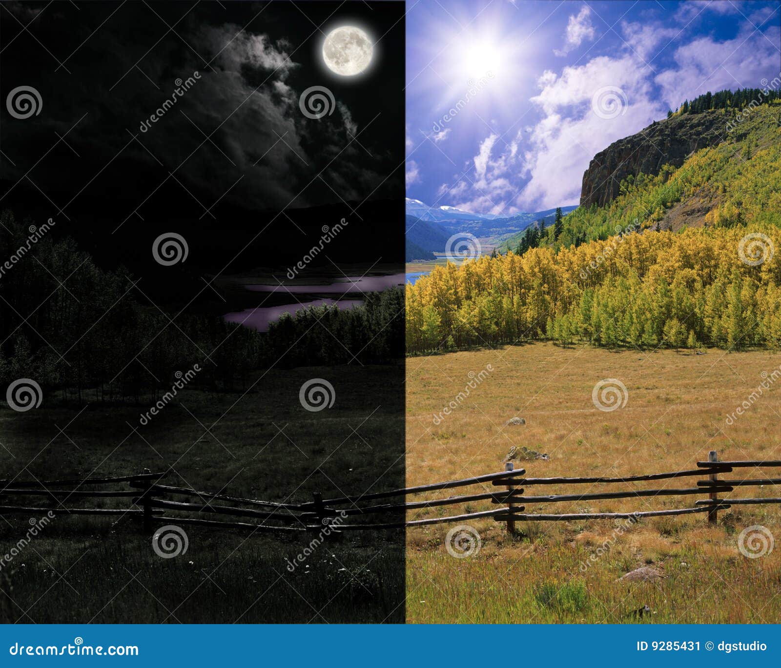 Noite e dia imagem de stock. Imagem de noite, contraste - 9285431