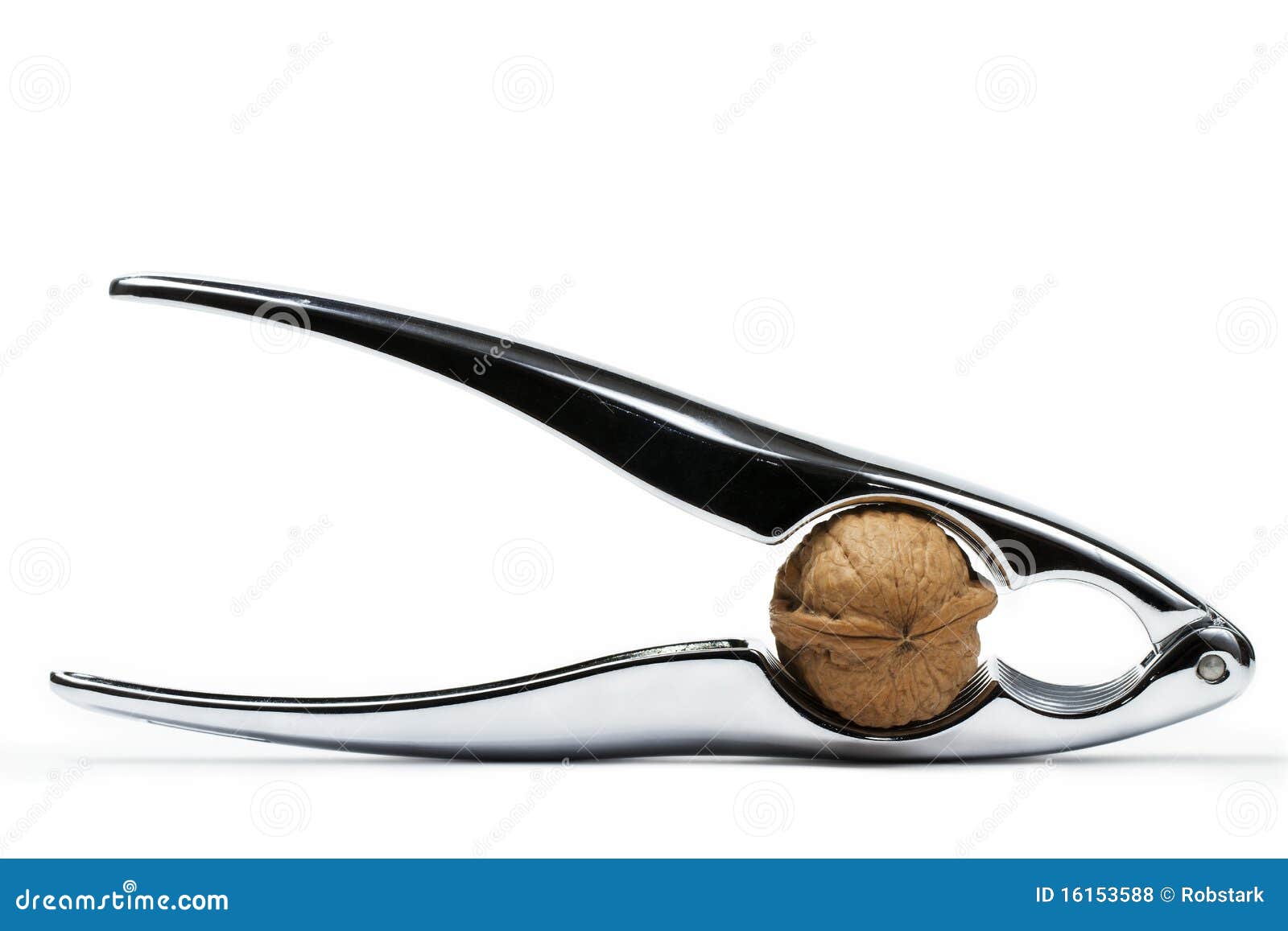 Noix dans un casse-noix photo stock. Image du métal, nutshell - 16153588