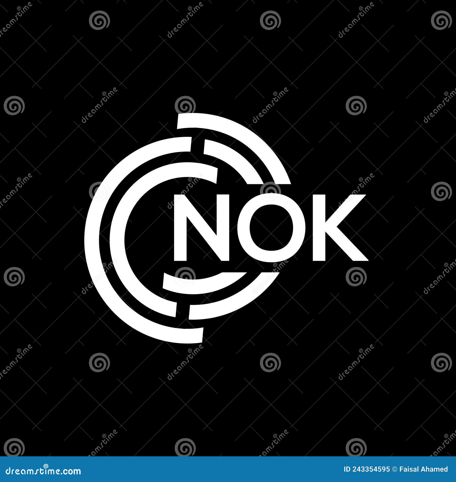 NOK Letter Logo Design. NOK Monogram Initials Letter Logo Concept. NOK ...