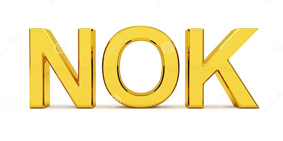 NOK Norwegian Krone Currency Code Stock Illustration - Illustration of ...