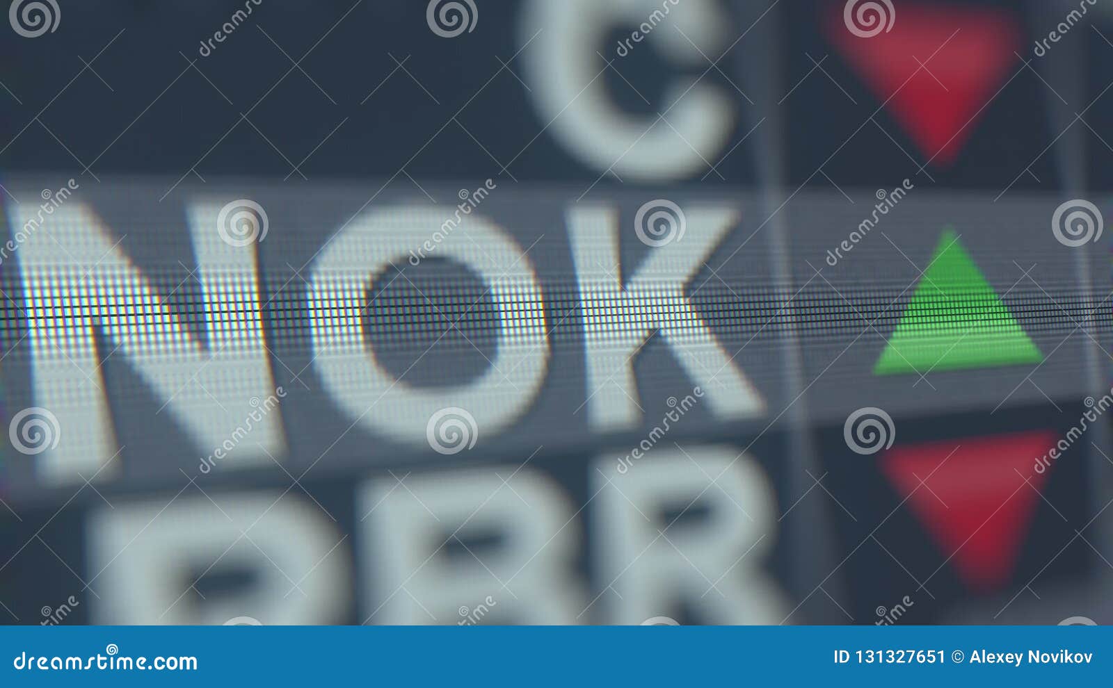 NOKIA ADR NOK Stock Ticker, Conceptual Editorial 3D Rendering Editorial ...