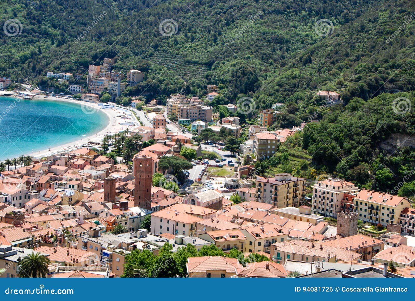 Noli, Liguria - Italy stock photo. Image of italy, mediterranean - 94081726