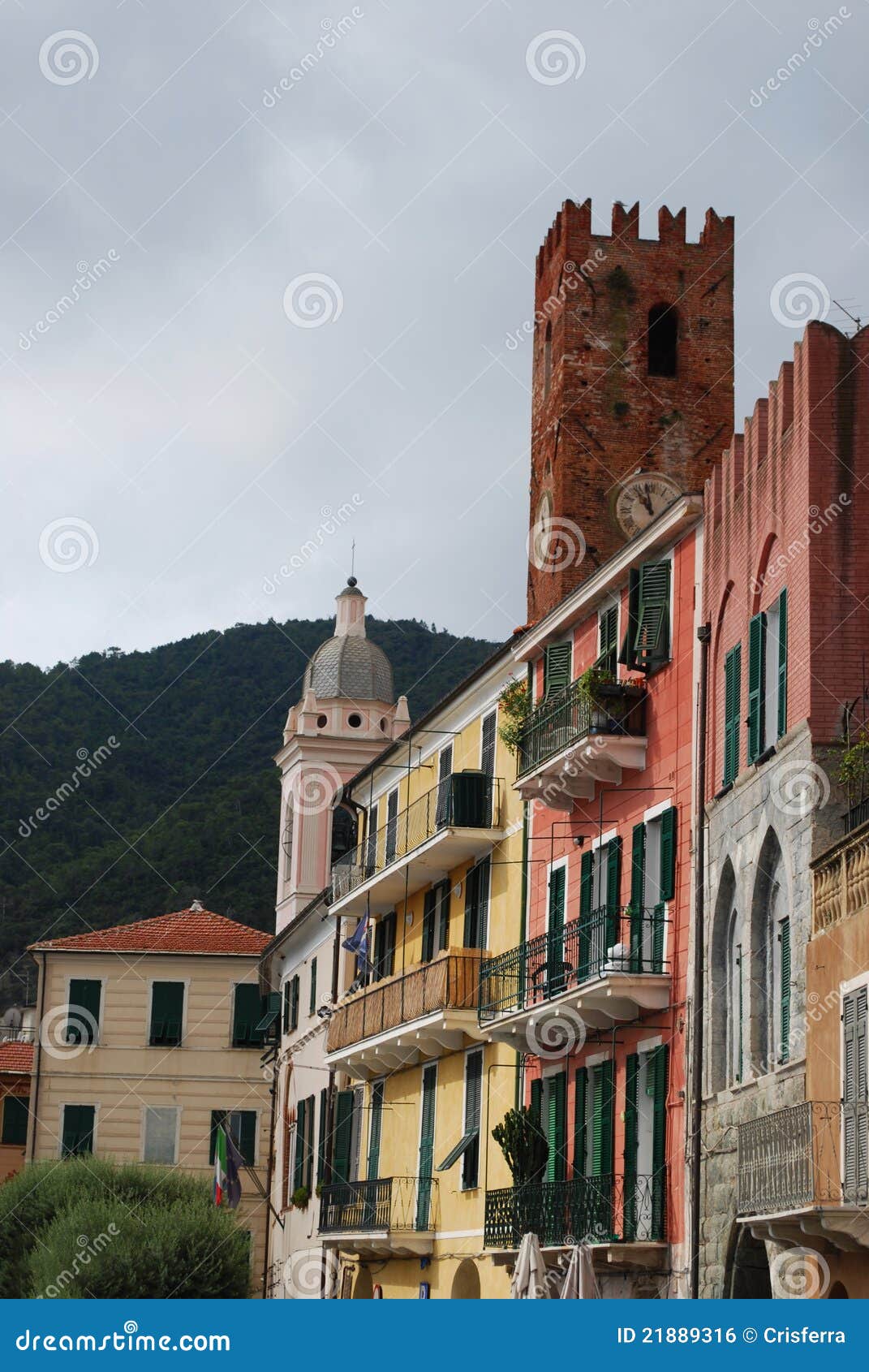 Noli village, Italy stock photo. Image of beach, green - 21889316