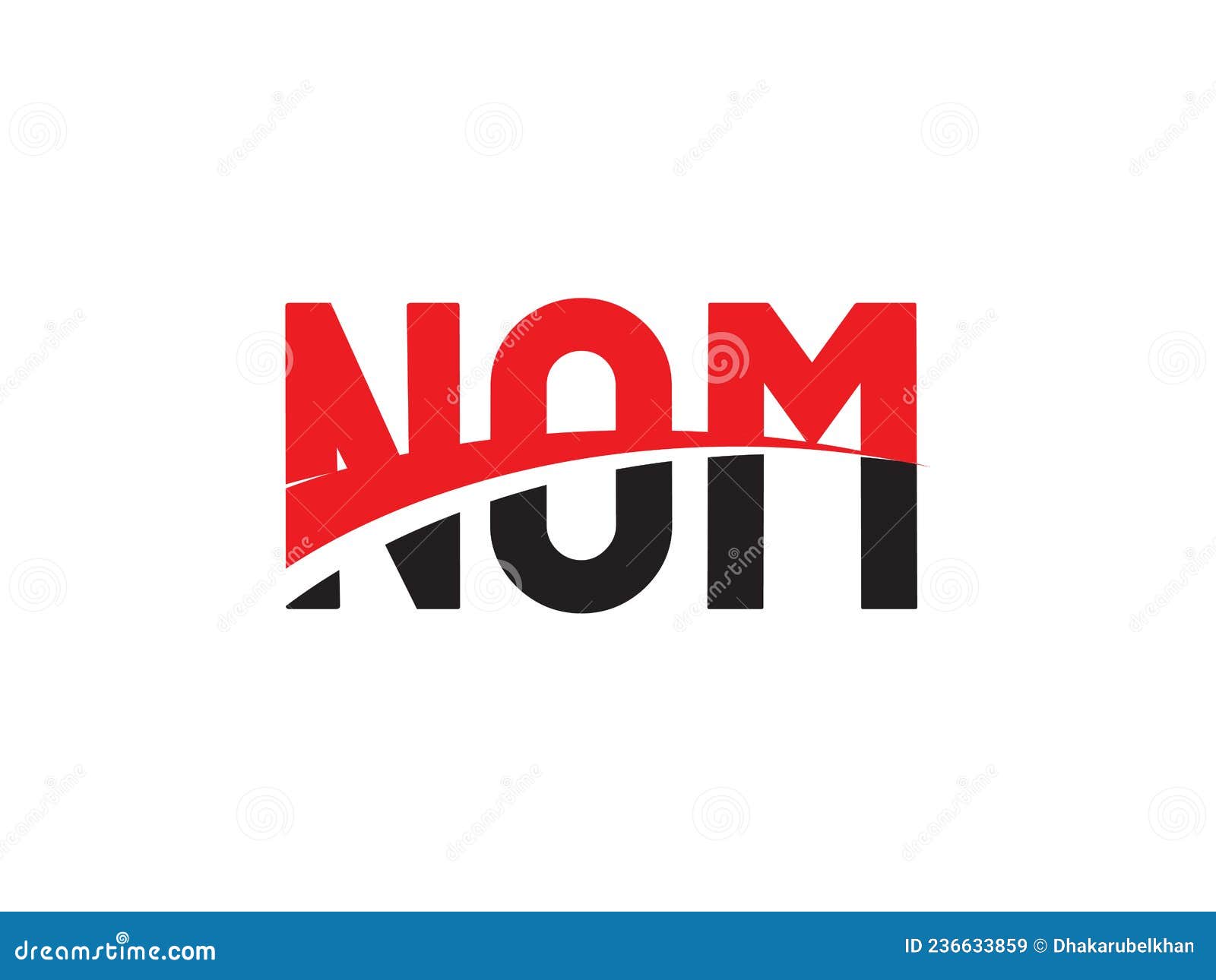 NOM Letter Initial Logo Design Vector Illustration Stock Vector ...