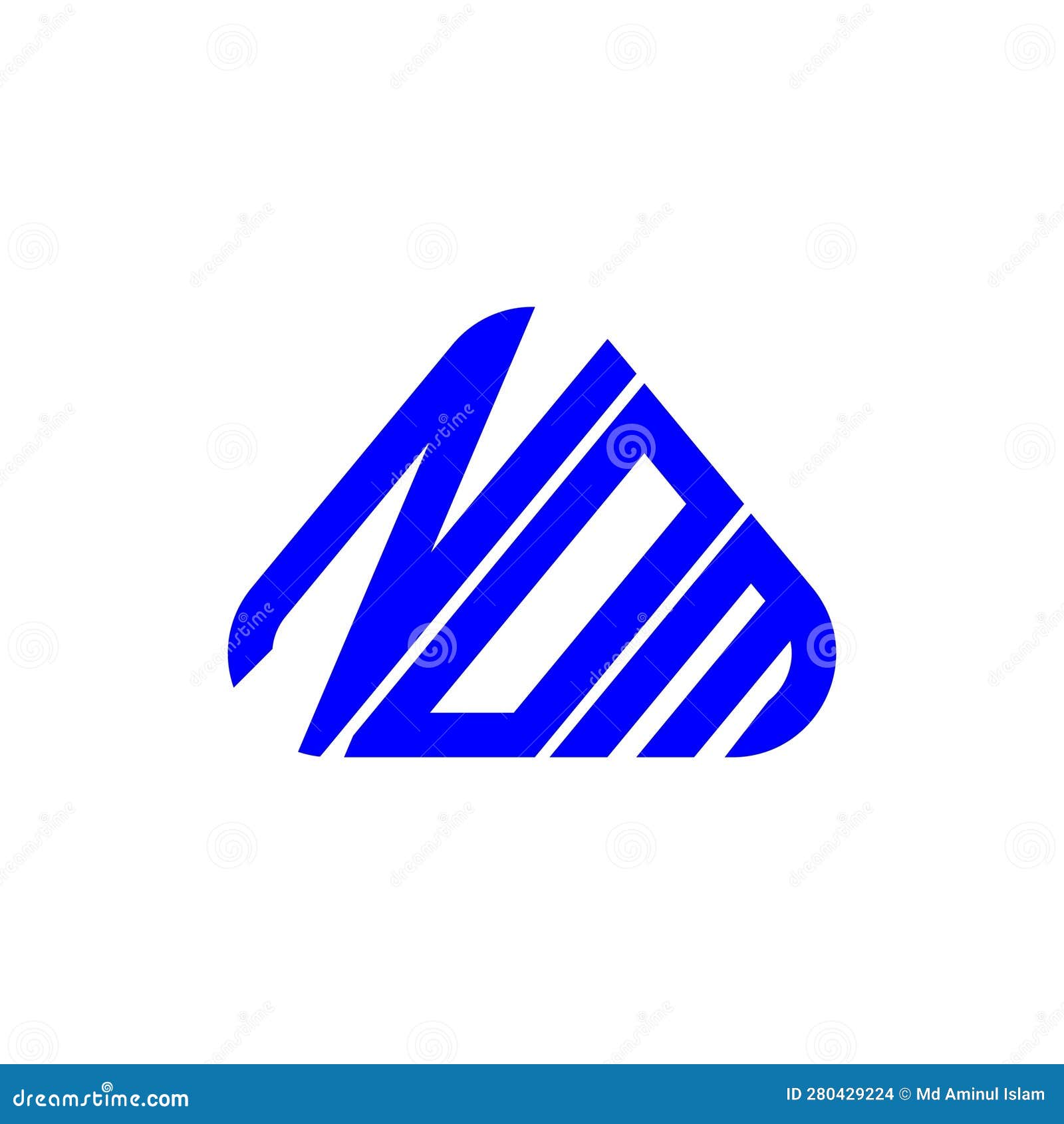 NOM Letter Logo Creative Design with Vector Graphic, NOM Stock Vector ...