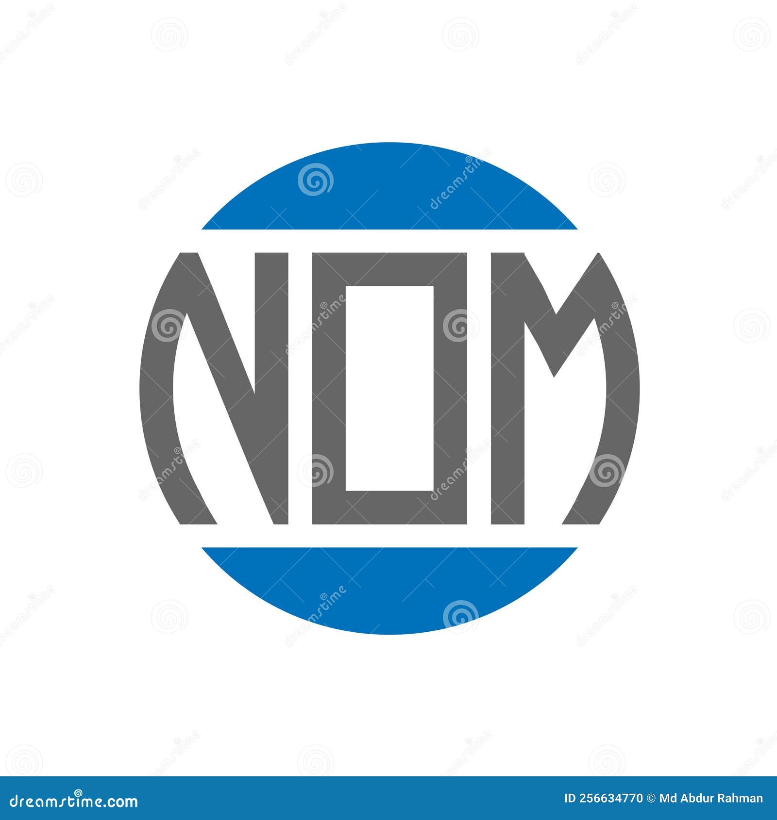 NOM Letter Logo Design On White Background. NOM Creative Initials ...