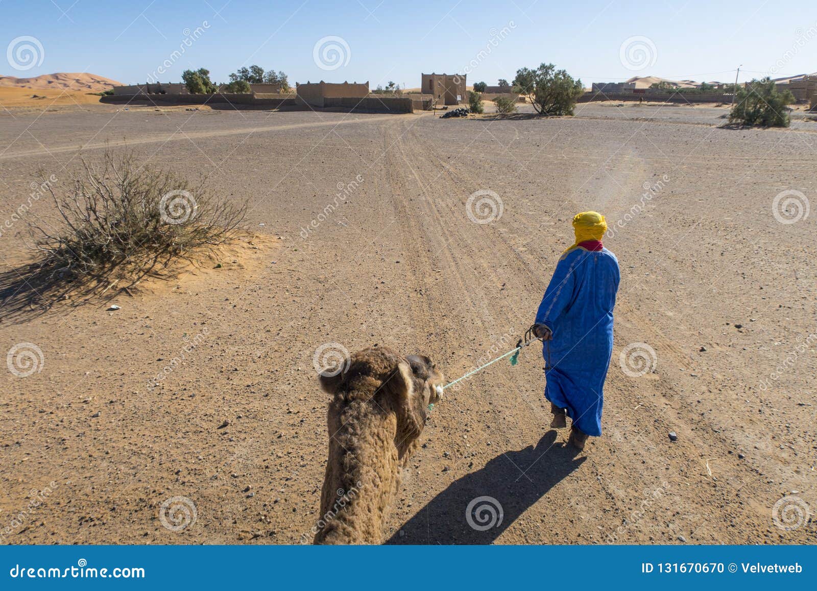 Nomad with a Camel in Sahara Desert Editorial Image - Image of voyage ...