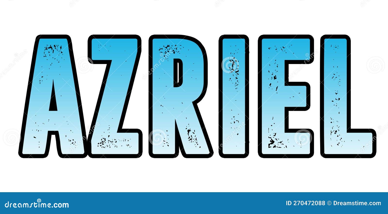 Nombre azul azriel stock de ilustración. Ilustración de blanco - 270472088