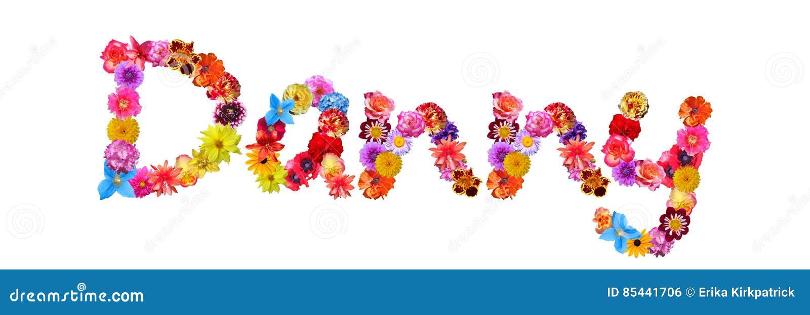 Nombre Danny de las flores stock de ilustración. Ilustración de rosa ...