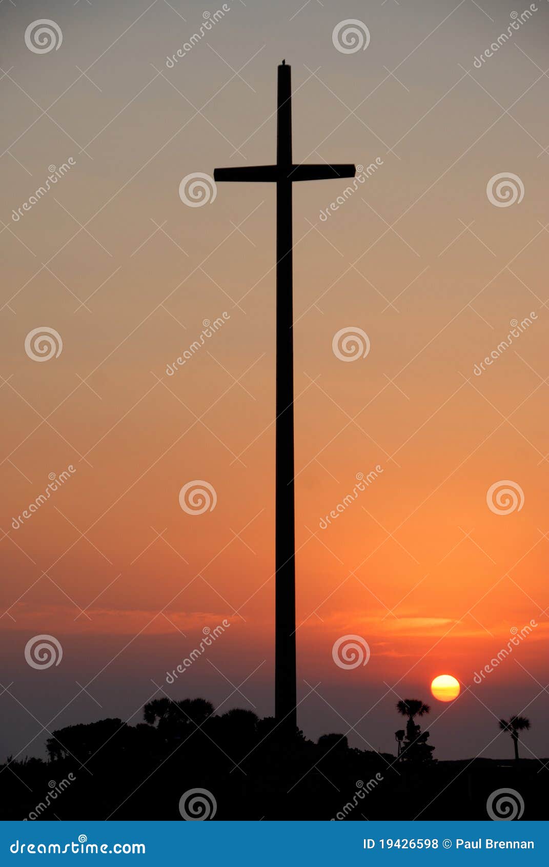 Nombre De Dios Cross at Sunset Stock Photo - Image of florida ...