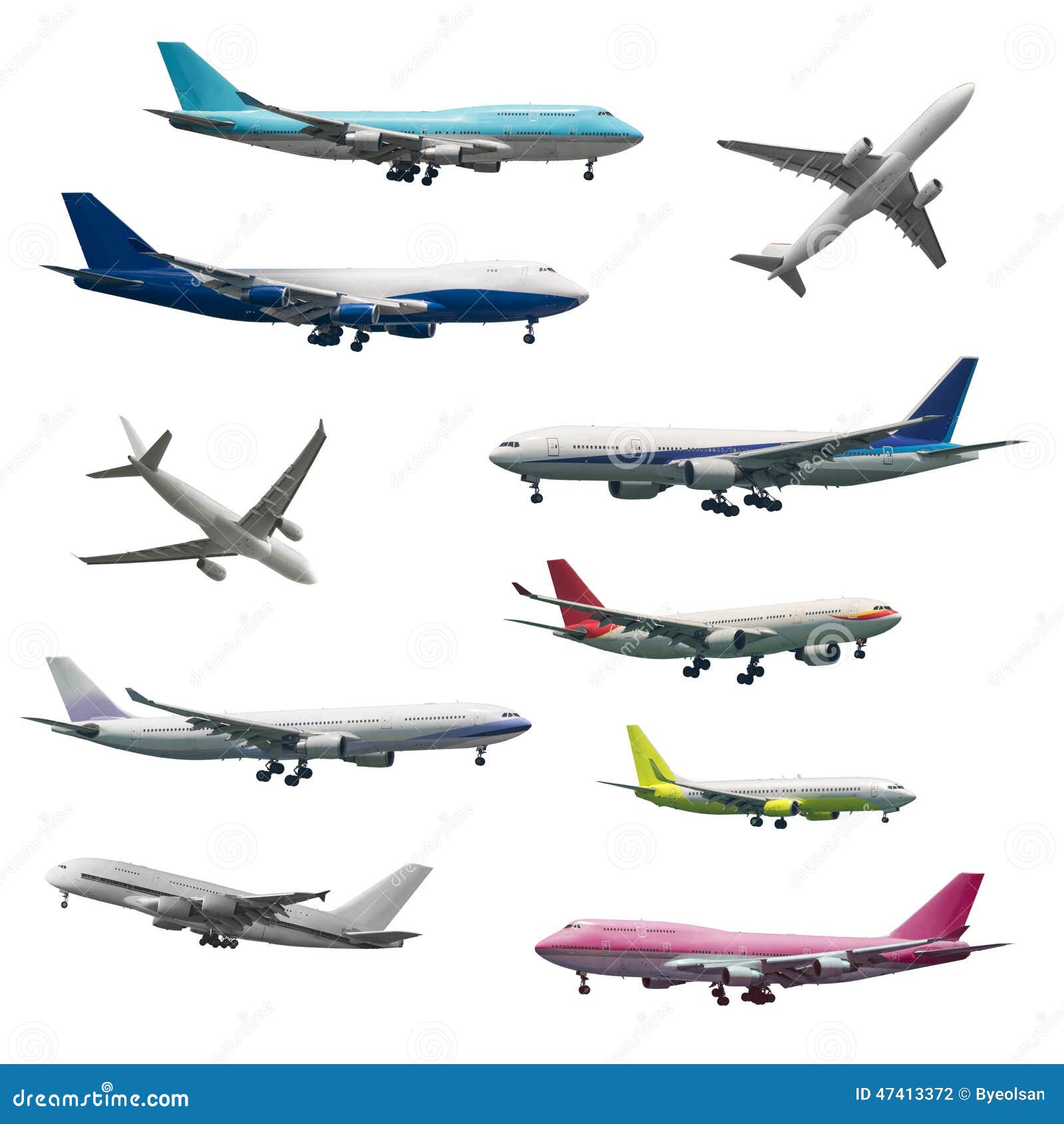 Nombre De Genre Différent D'avions Photo stock - Image du commercial ...