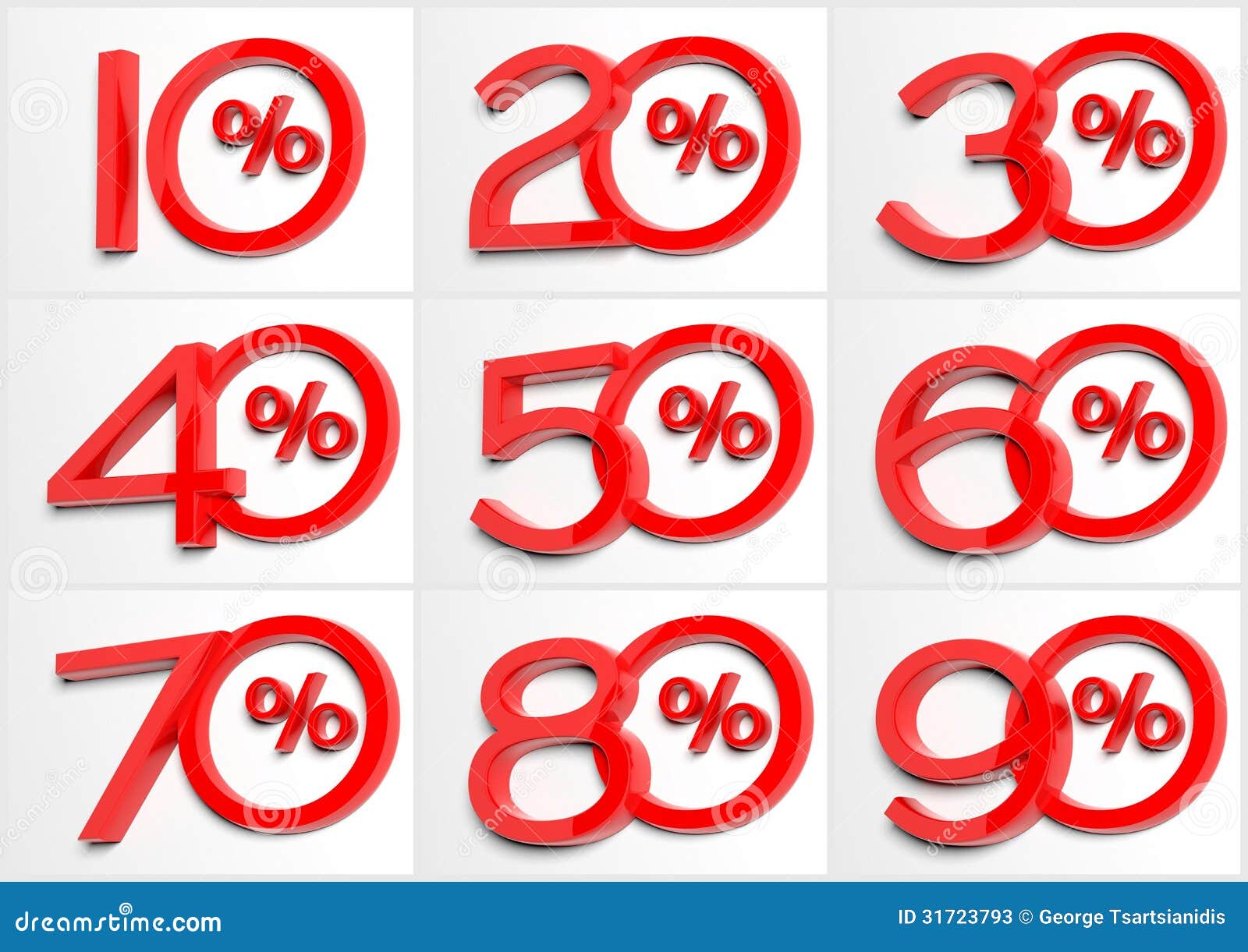 Nombres Avec Le Symbole De Pour Cent Illustration Stock - Illustration ...