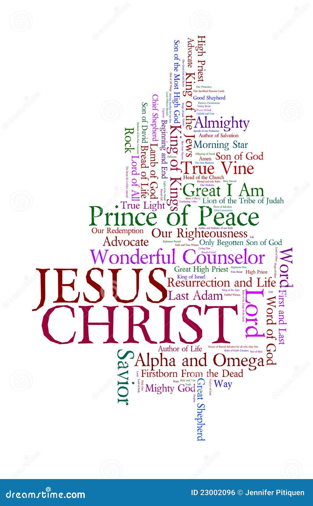 El Nombre De Jesús Escrito En Letras Cursivas