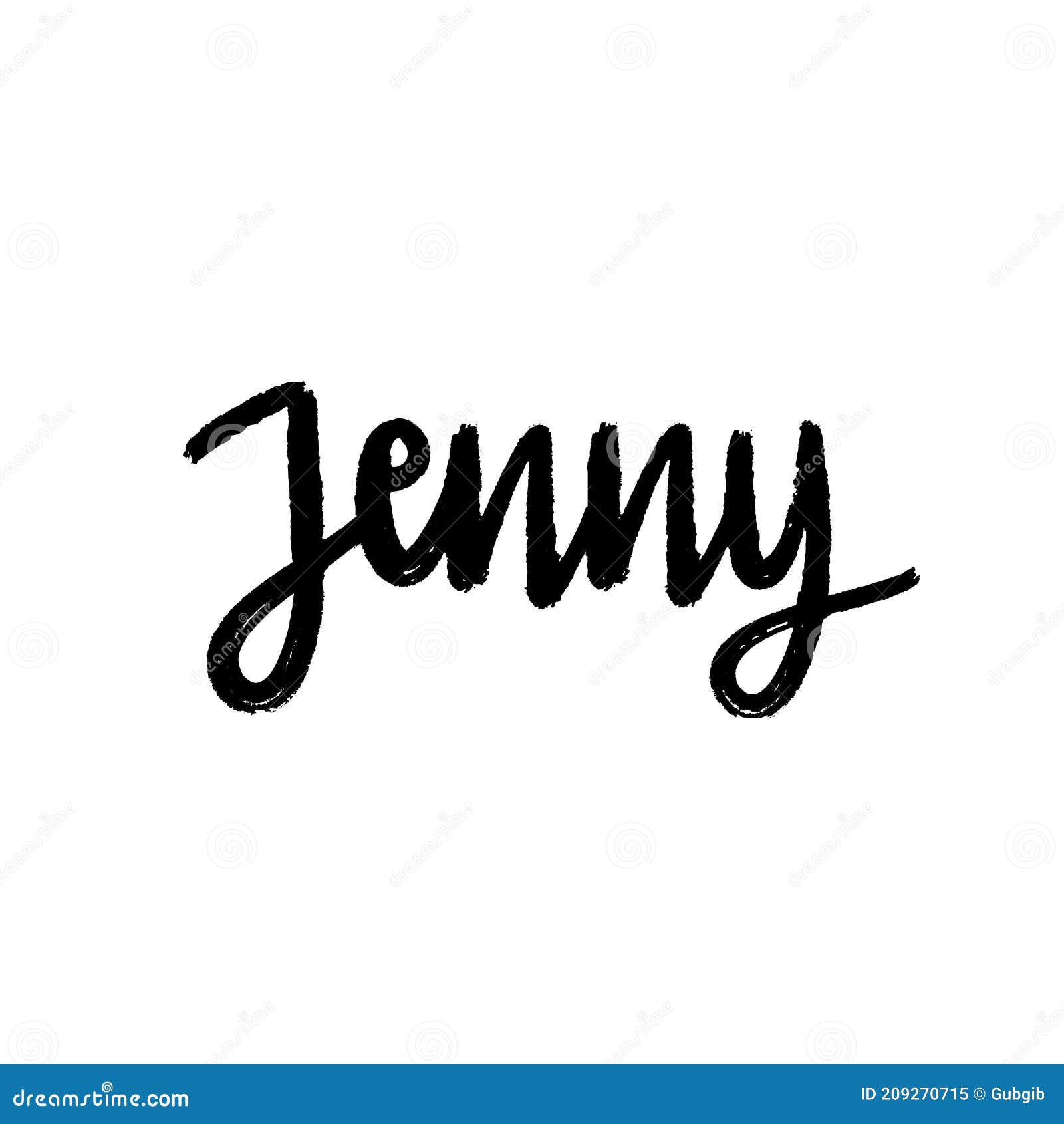 Nome De Mulher Jenny Handleting Ilustração Do Vetor Ilustração De