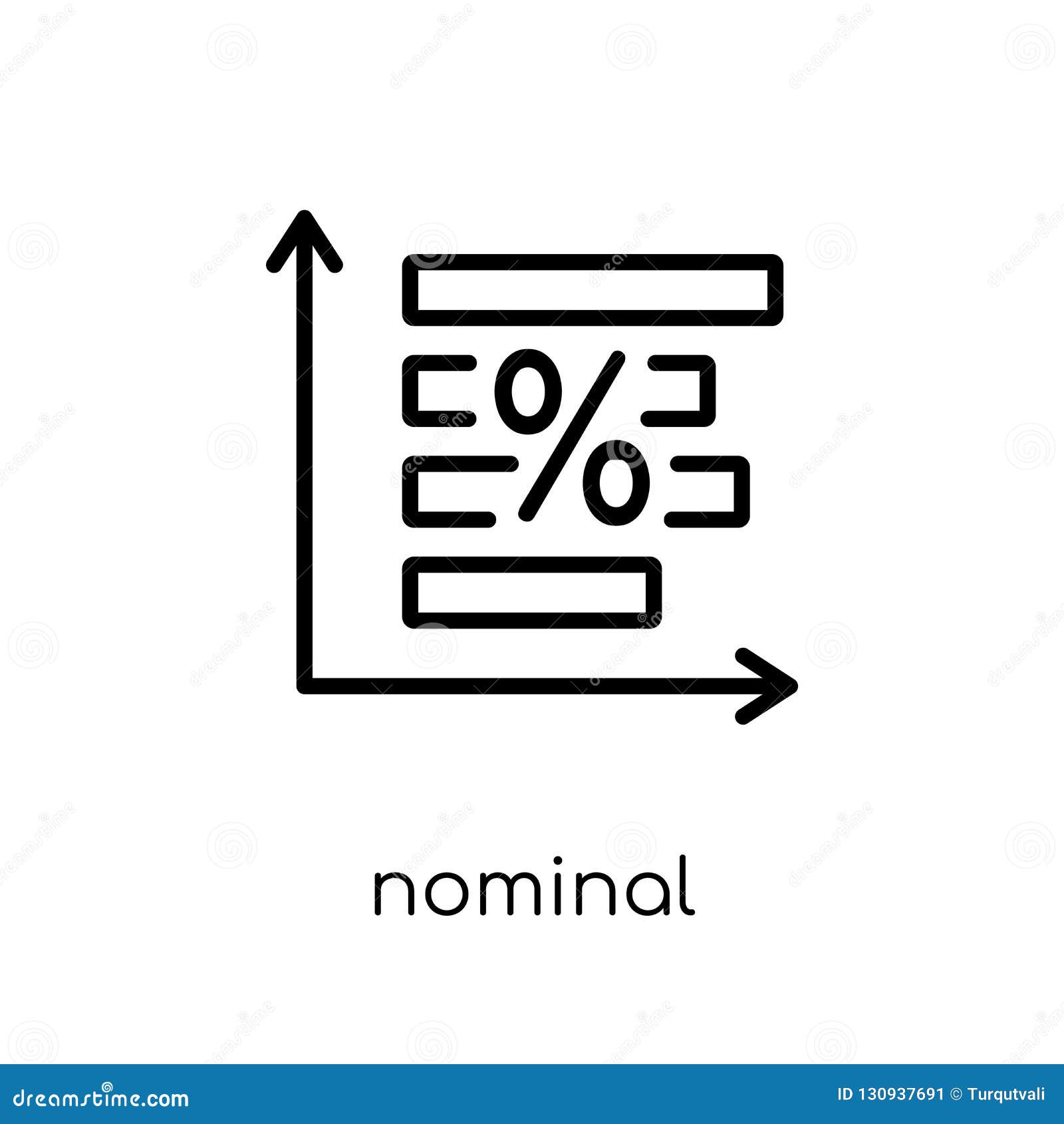 Nominal Interest Rate Icon. Trendy Modern Flat Linear Vector Nominal ...