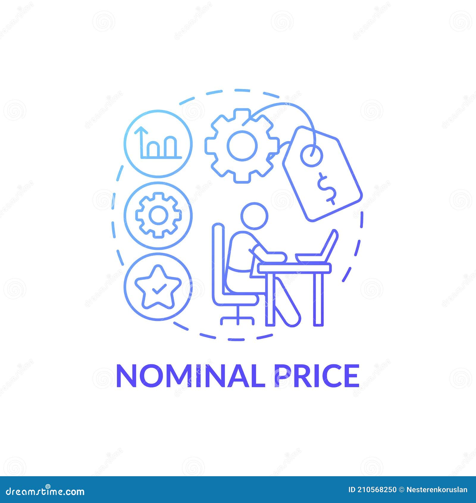 Nominal. Concept With Keyword, People And Icons. Flat Vector ...