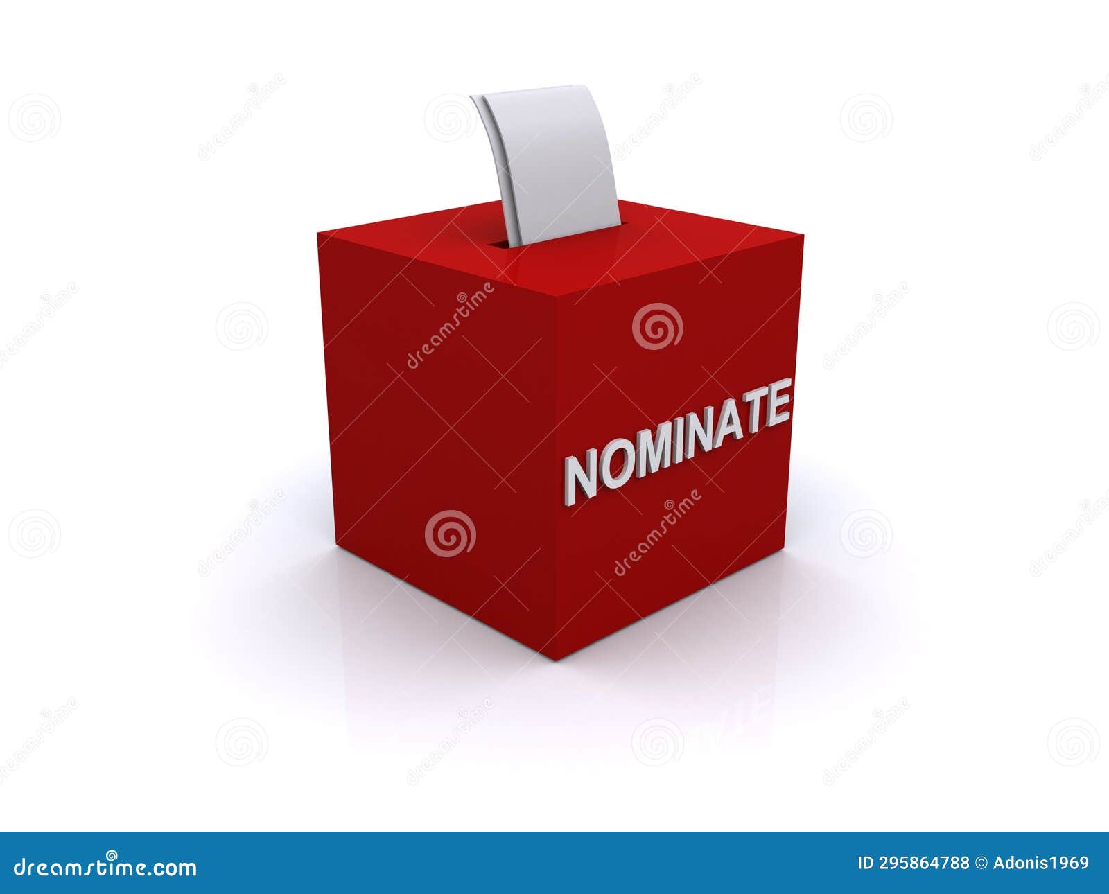 Nominate on Ballot Box on White Stock Photo - Image of name, nomination ...