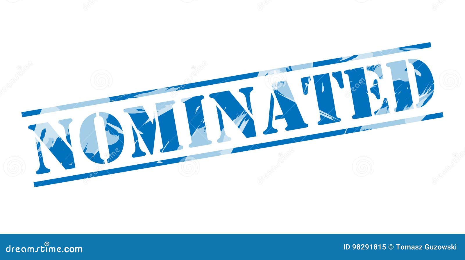 Nominated blue stamp stock illustration. Illustration of label - 98291815