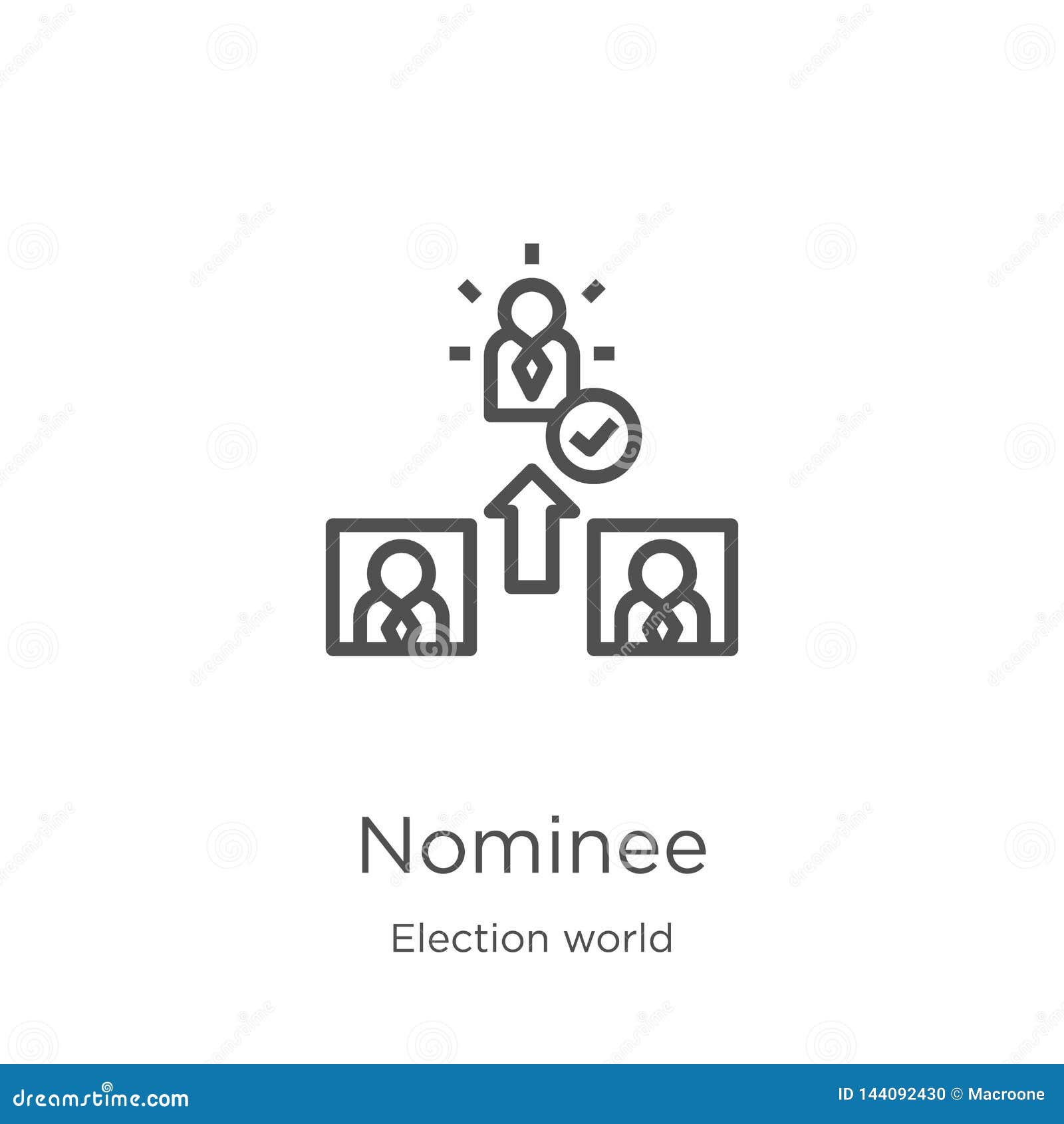 Nominee Icon Vector from Election World Collection. Thin Line Nominee ...