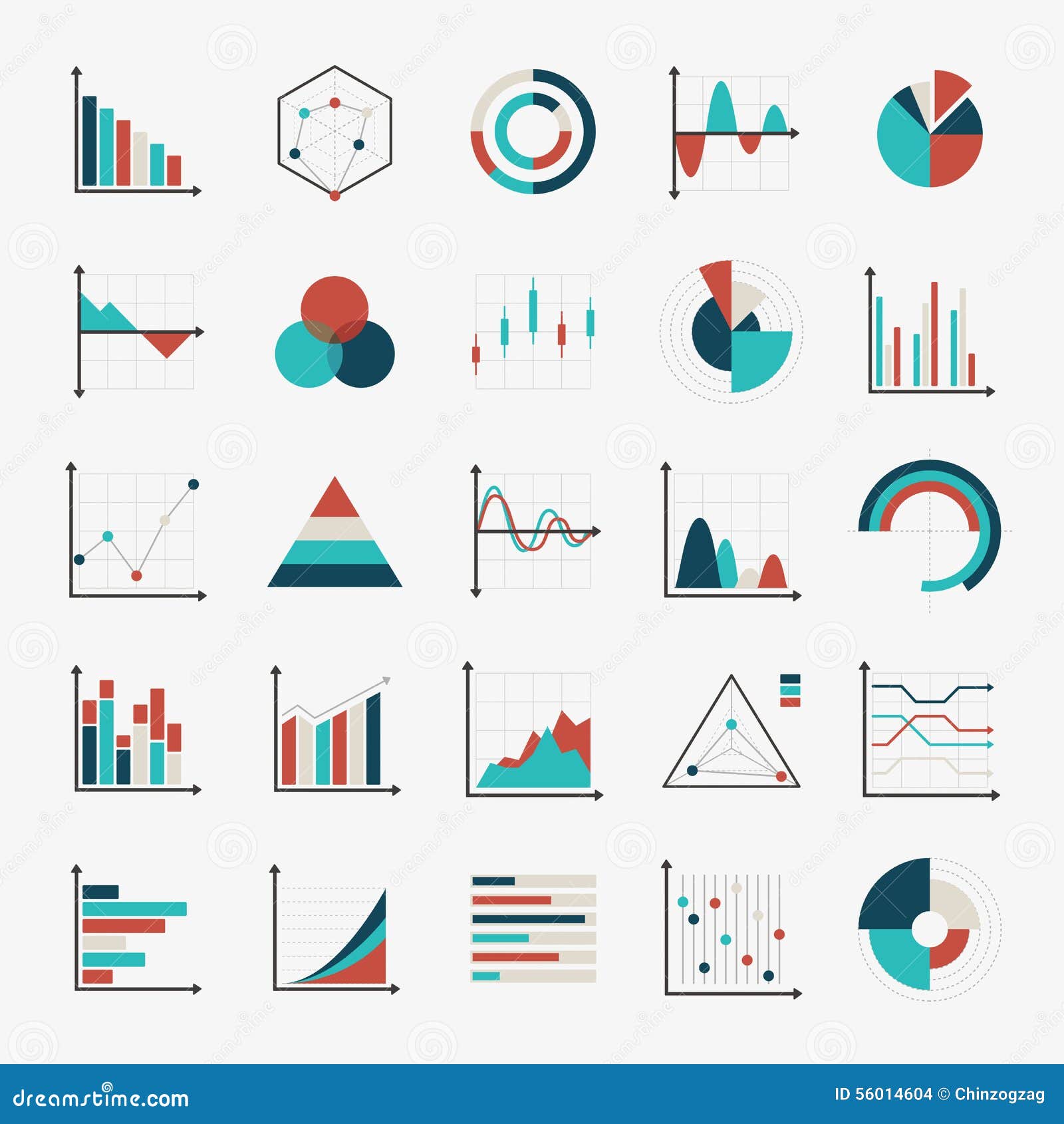 Nomogramme Und Flache Ikonen Der Diagramme Vektor Abbildung ...