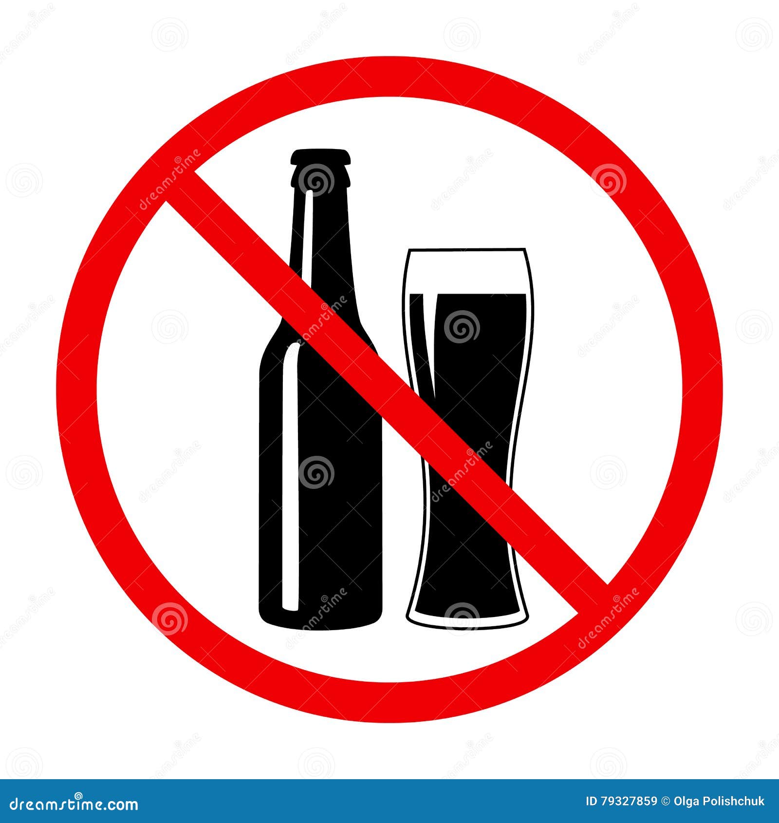 Non alcohol symbol stock illustration. Illustration of advice - 79327859