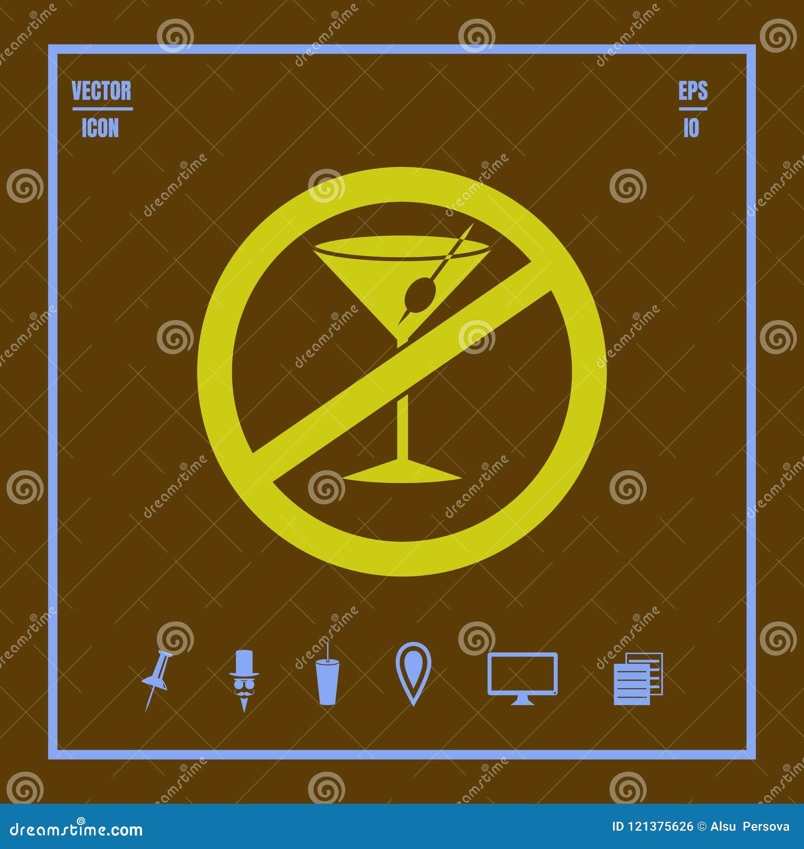 Non alcohol vector icon stock vector. Illustration of drink - 121375626