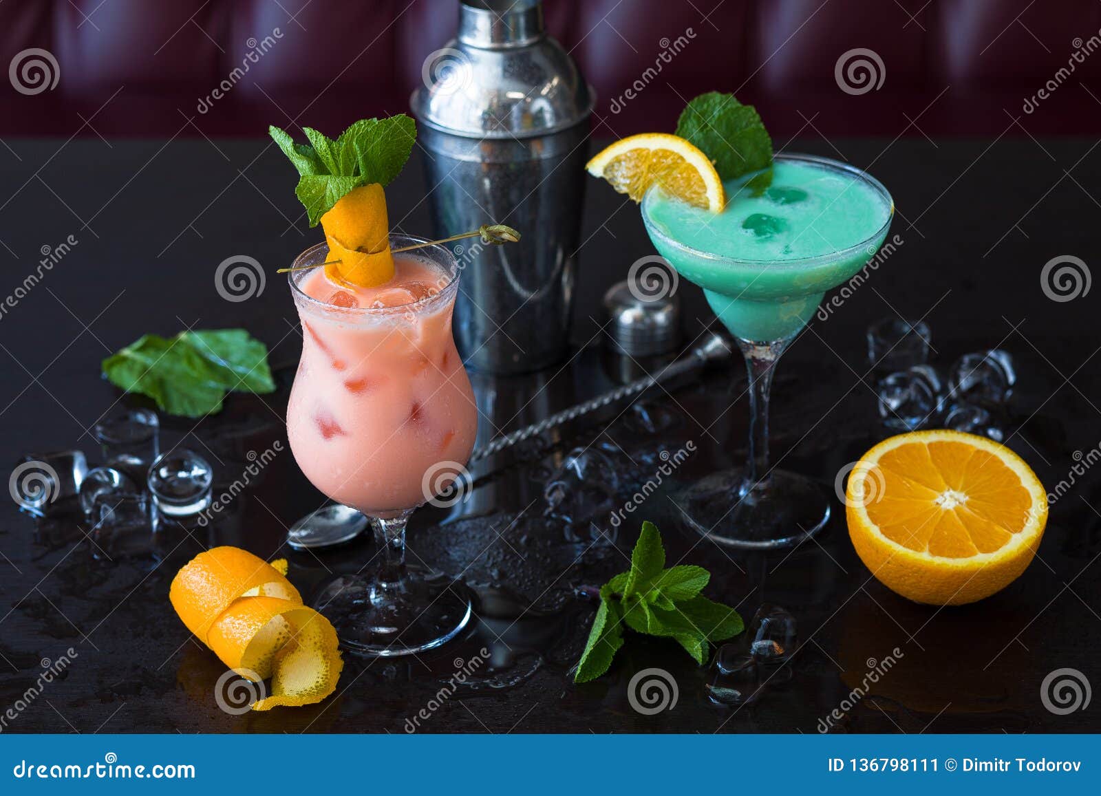 Non-alcoholic cocktails stock image. Image of cocktails - 136798111