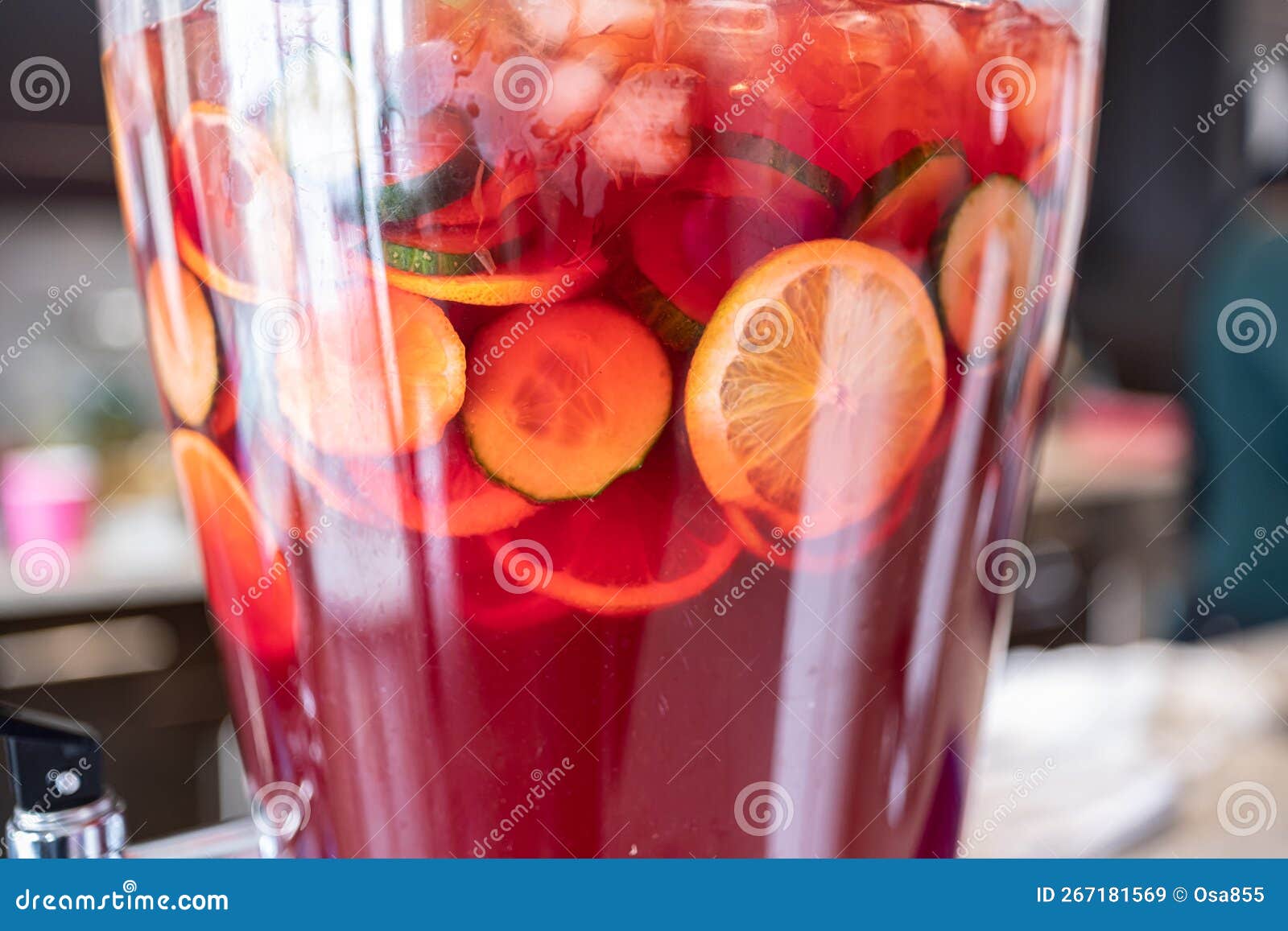 Non Alcoholic Fruit Punch in Dispenser Ready To Drink Stock Image ...