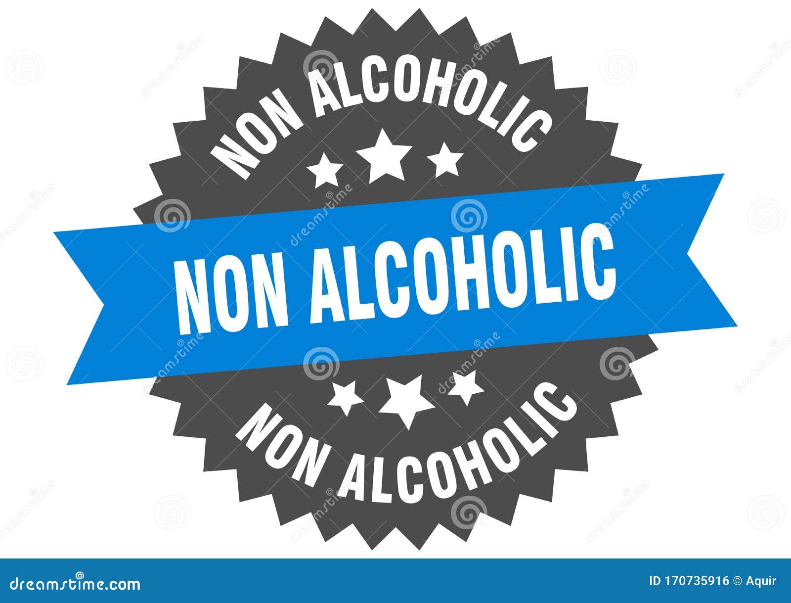 Non Alcoholic Sign. Non Alcoholic Circular Band Label. Non Alcoholic ...