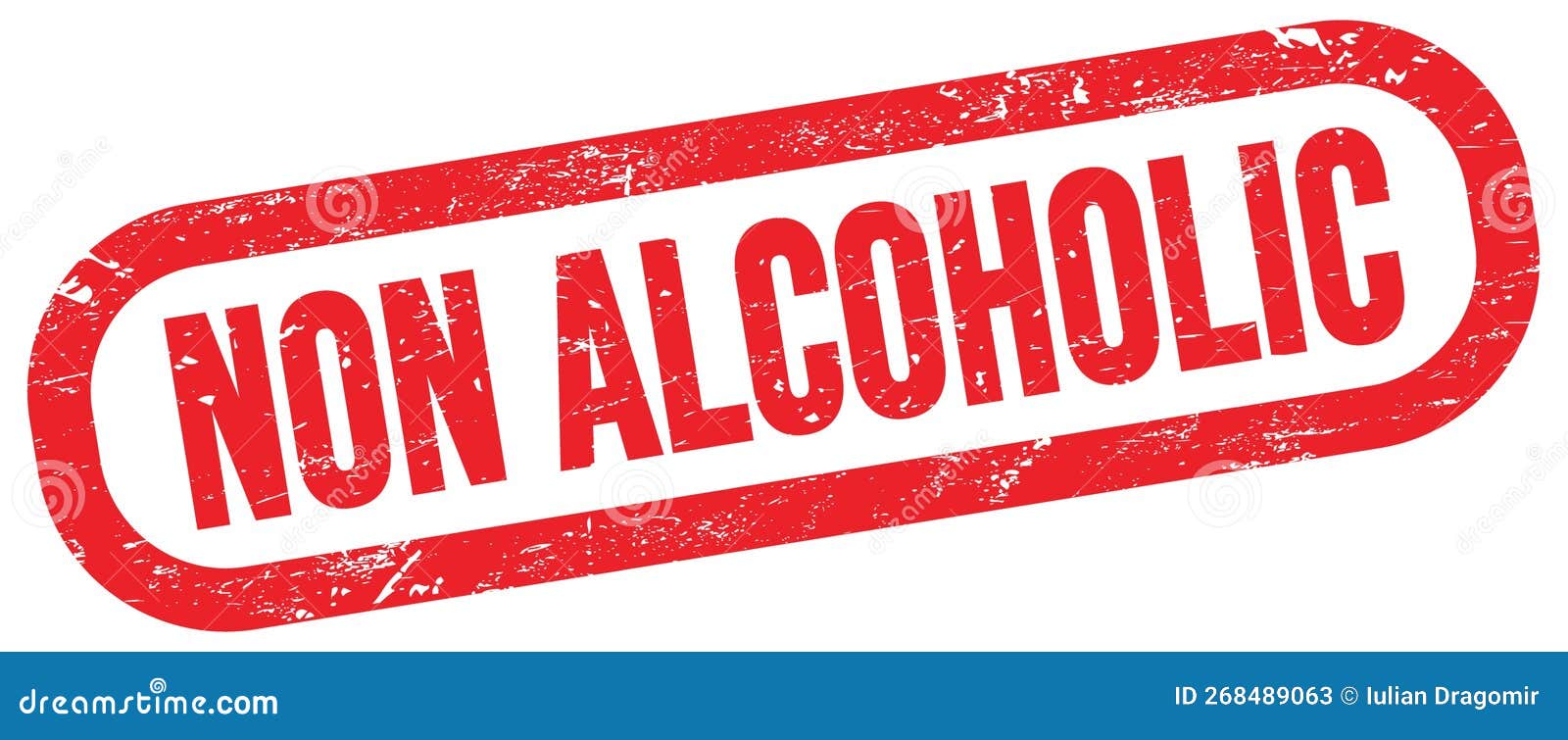 NON ALCOHOLIC, Text Written on Red Stamp Sign Stock Illustration ...