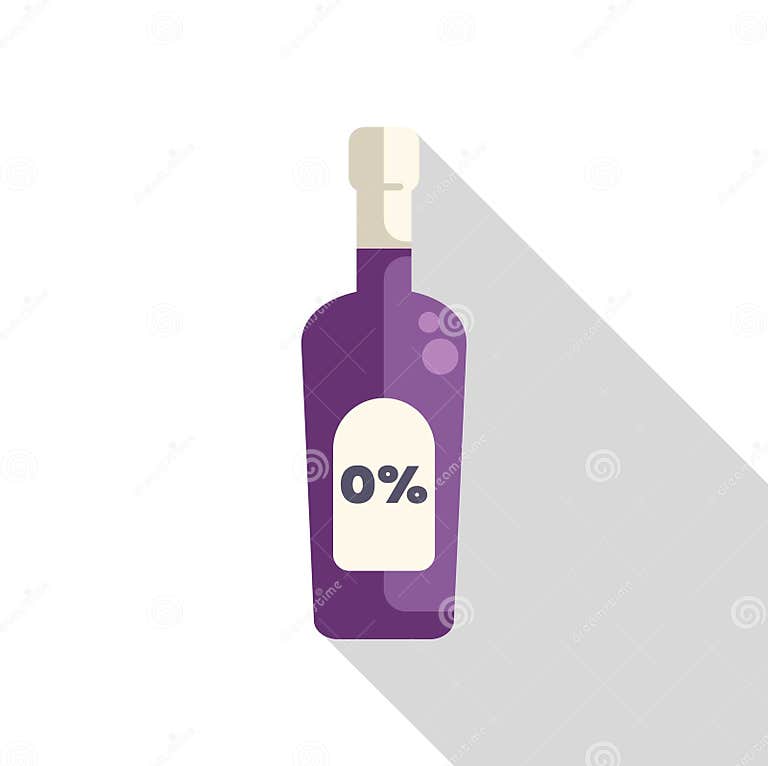 Non Alcoholic Wine Bottle with Zero Percent Alcohol Content Label Stock ...