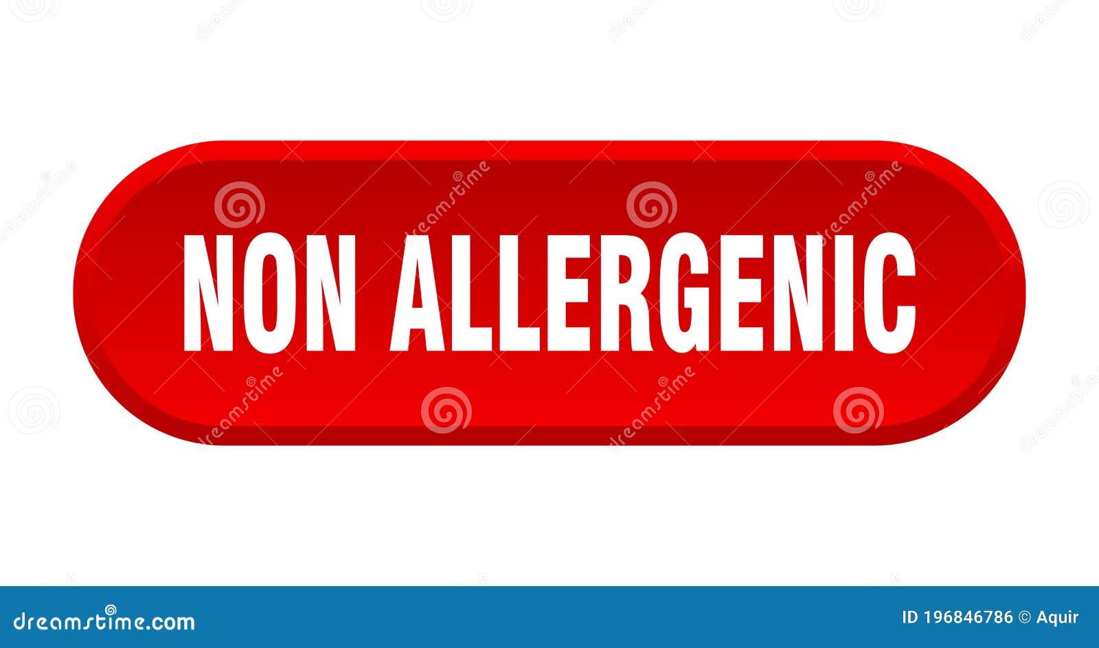 Non Allergenic Button. Rounded Sign On White Background Cartoon Vector ...