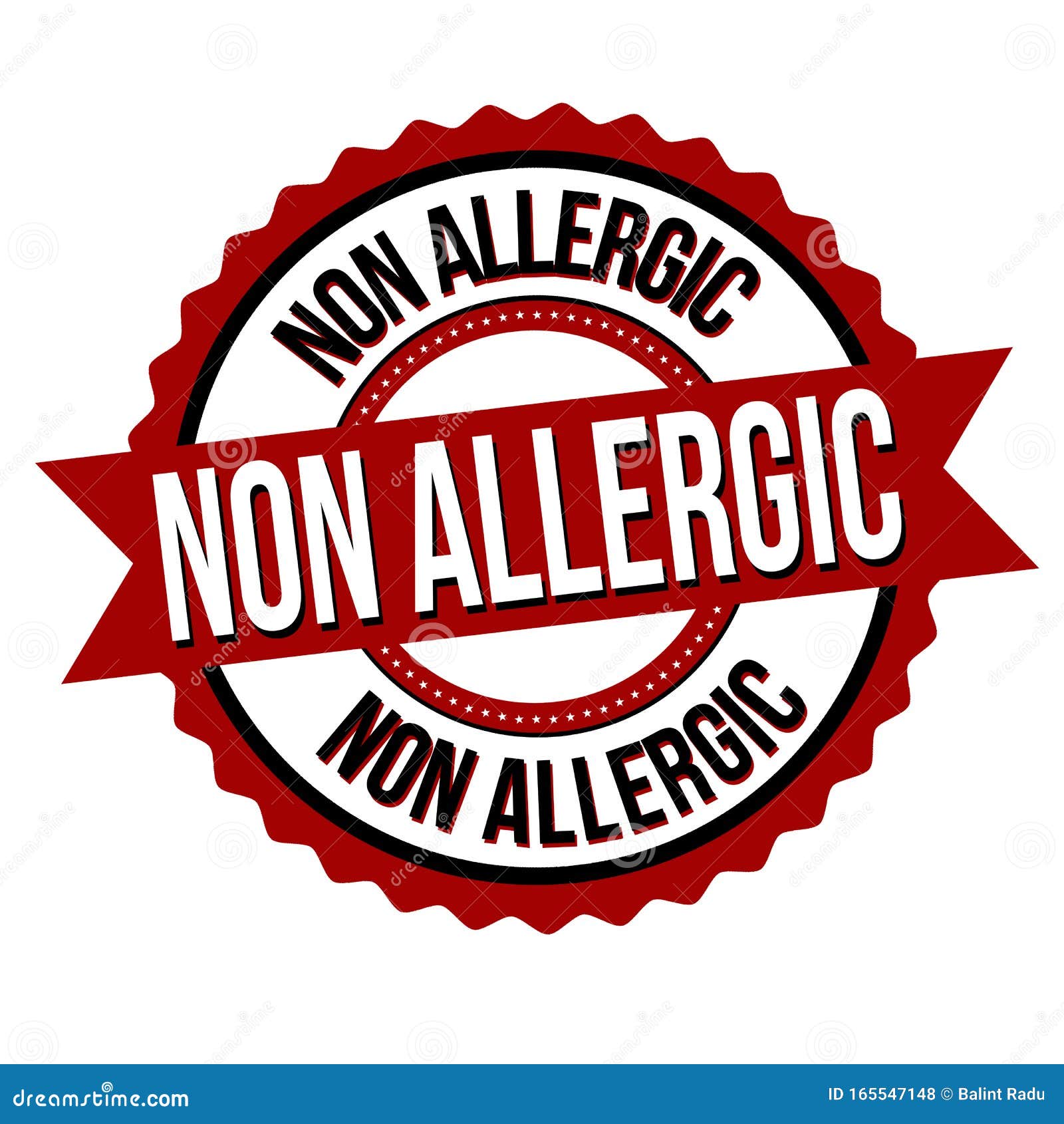 Non Allergic Label or Sticker Stock Vector - Illustration of product ...