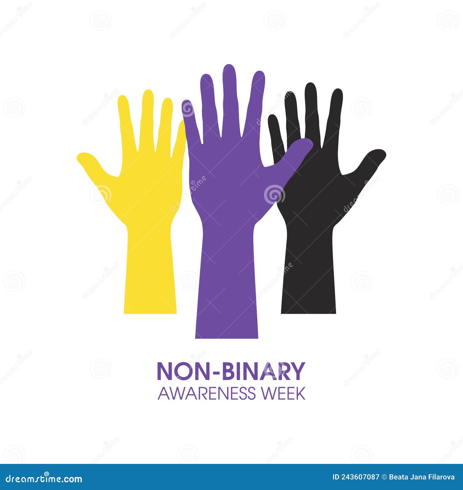 Non-Binary Awareness Week Vector Stock Vector - Illustration of human ...