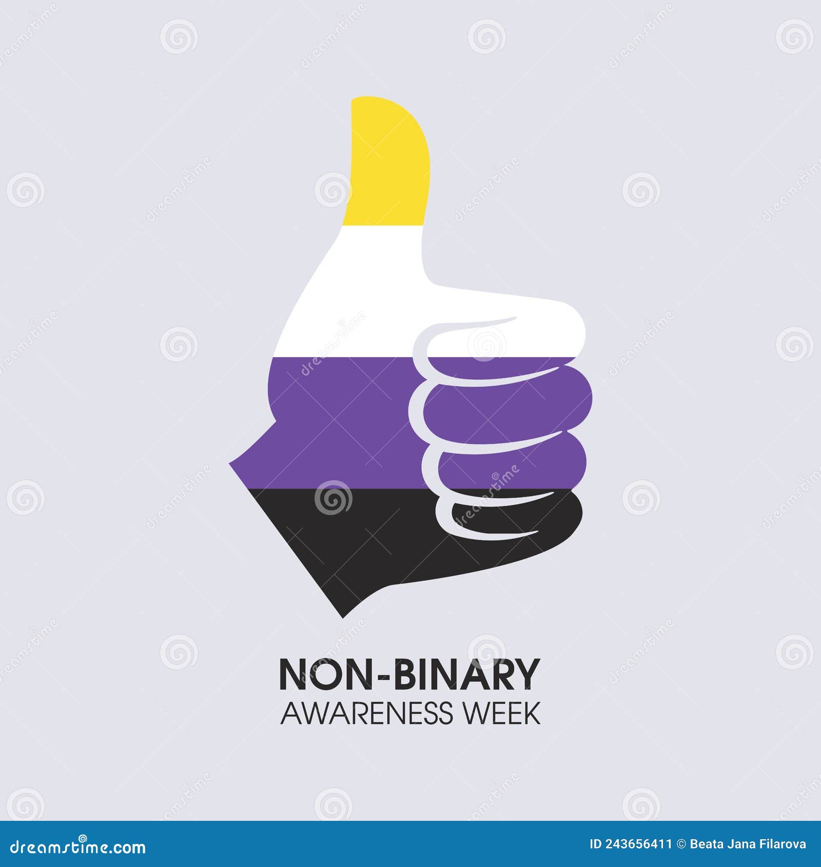 Non-Binary Awareness Week Vector Stock Vector - Illustration of ...