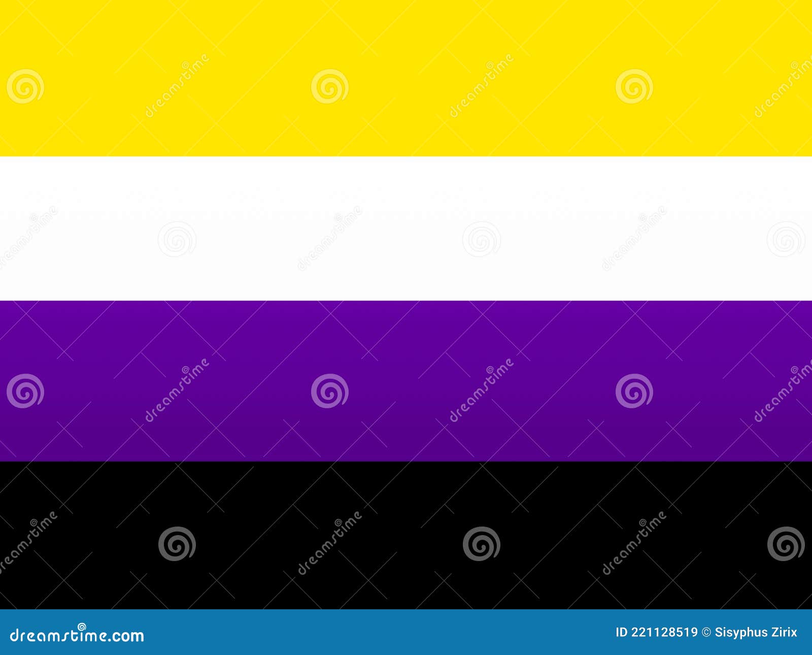 Non Binary Flag, Illustration Image Stock Illustration - Illustration ...