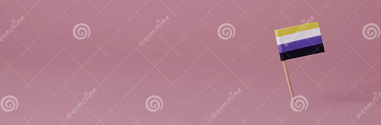 Non-binary Pride Flag in a Web Banner Format Stock Photo - Image of ...