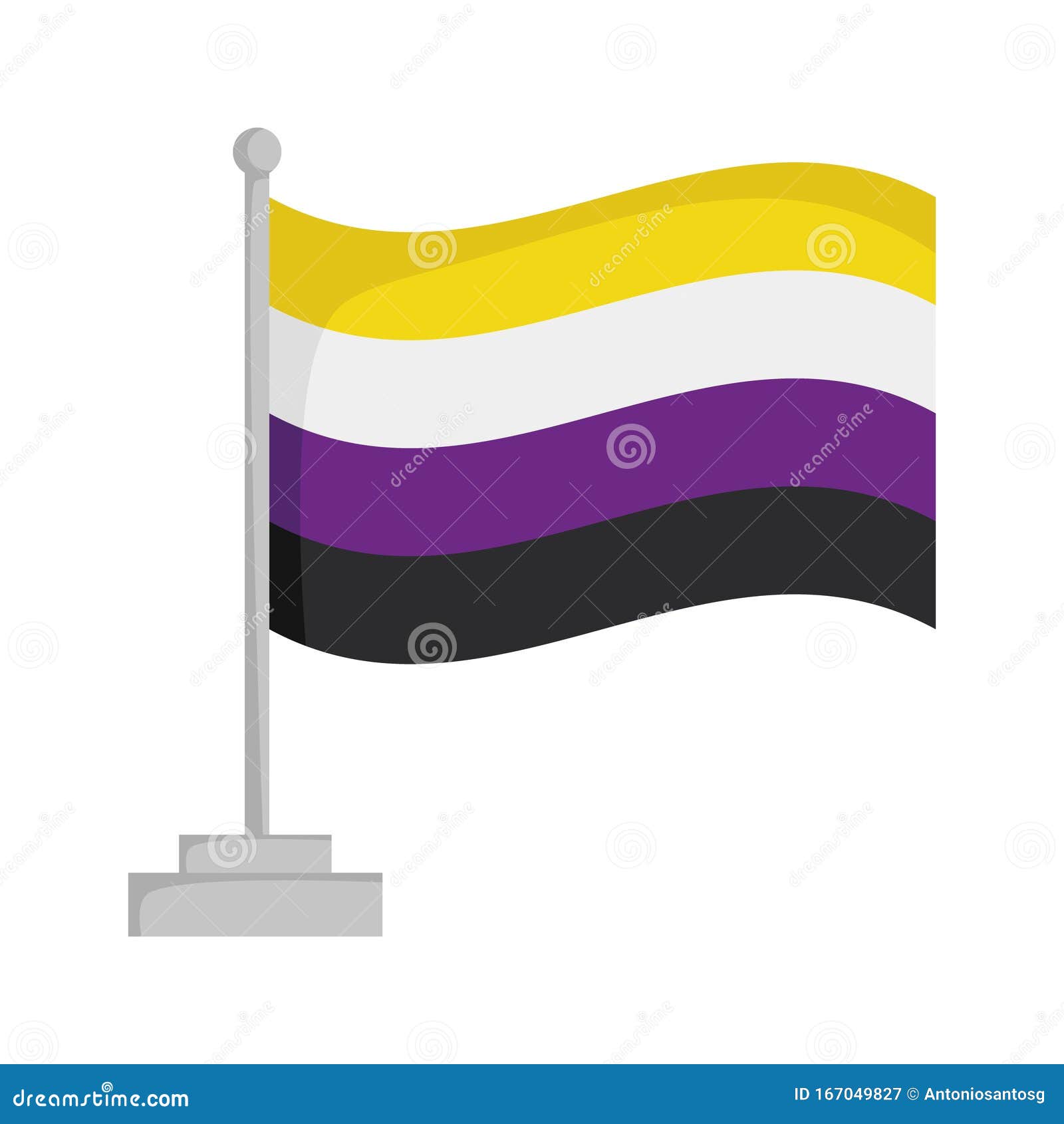 Non-binary Pride Flag Sexual Identity Pride Flag Cartoon Vector ... Non-binary Pride Flag Sexual Identity Pride Flag Cartoon Vector ...