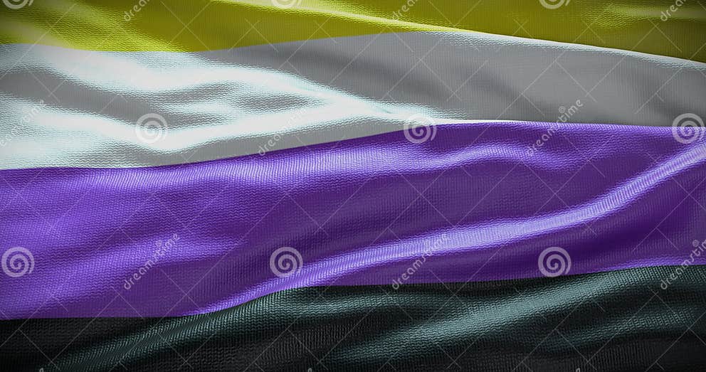 Non Binary Symbol Background, 3D Illustration Stock Illustration ...