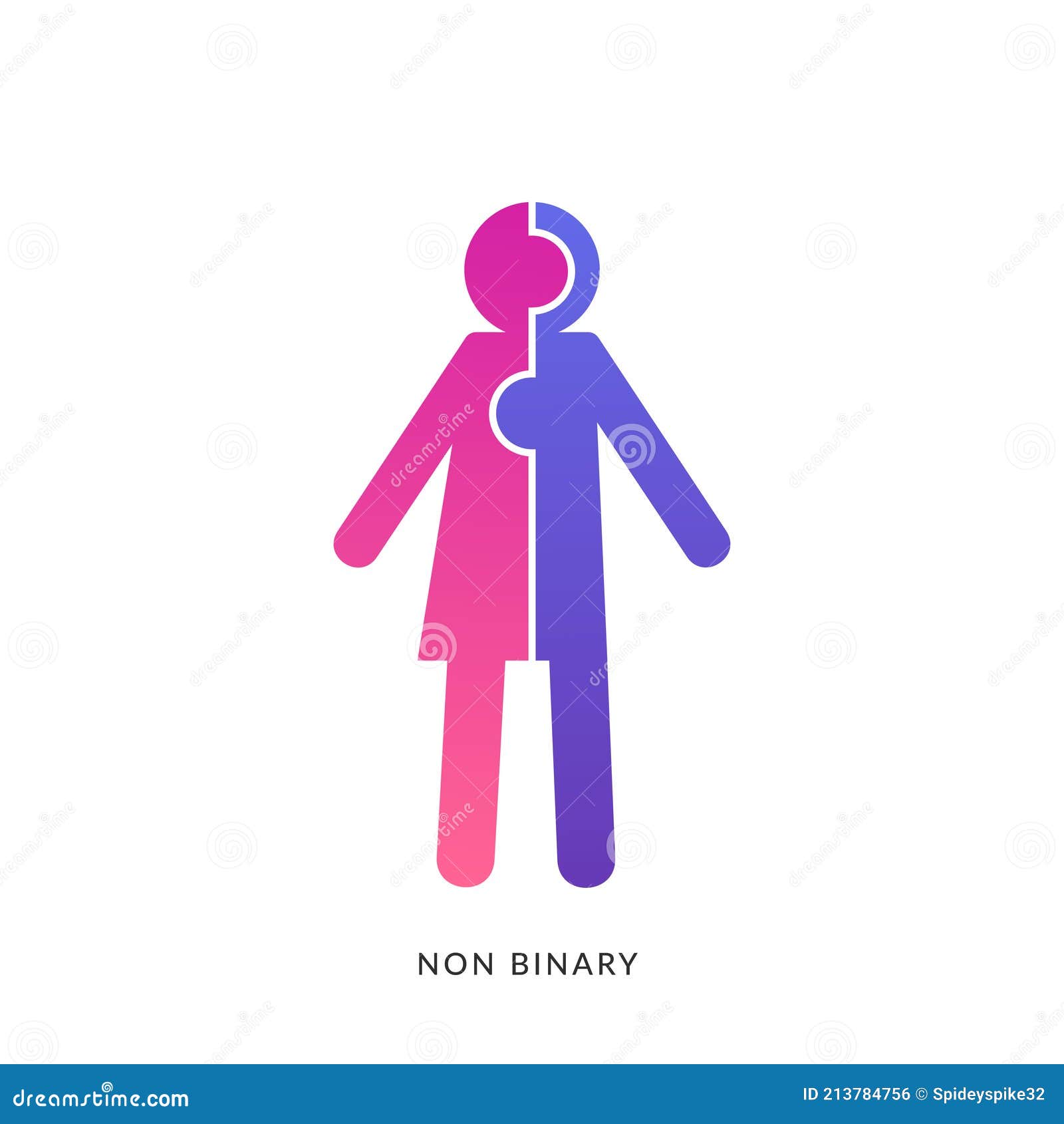 The Non Binary Toilet Sign. Isolated Vector Sign Royalty-Free Stock ...