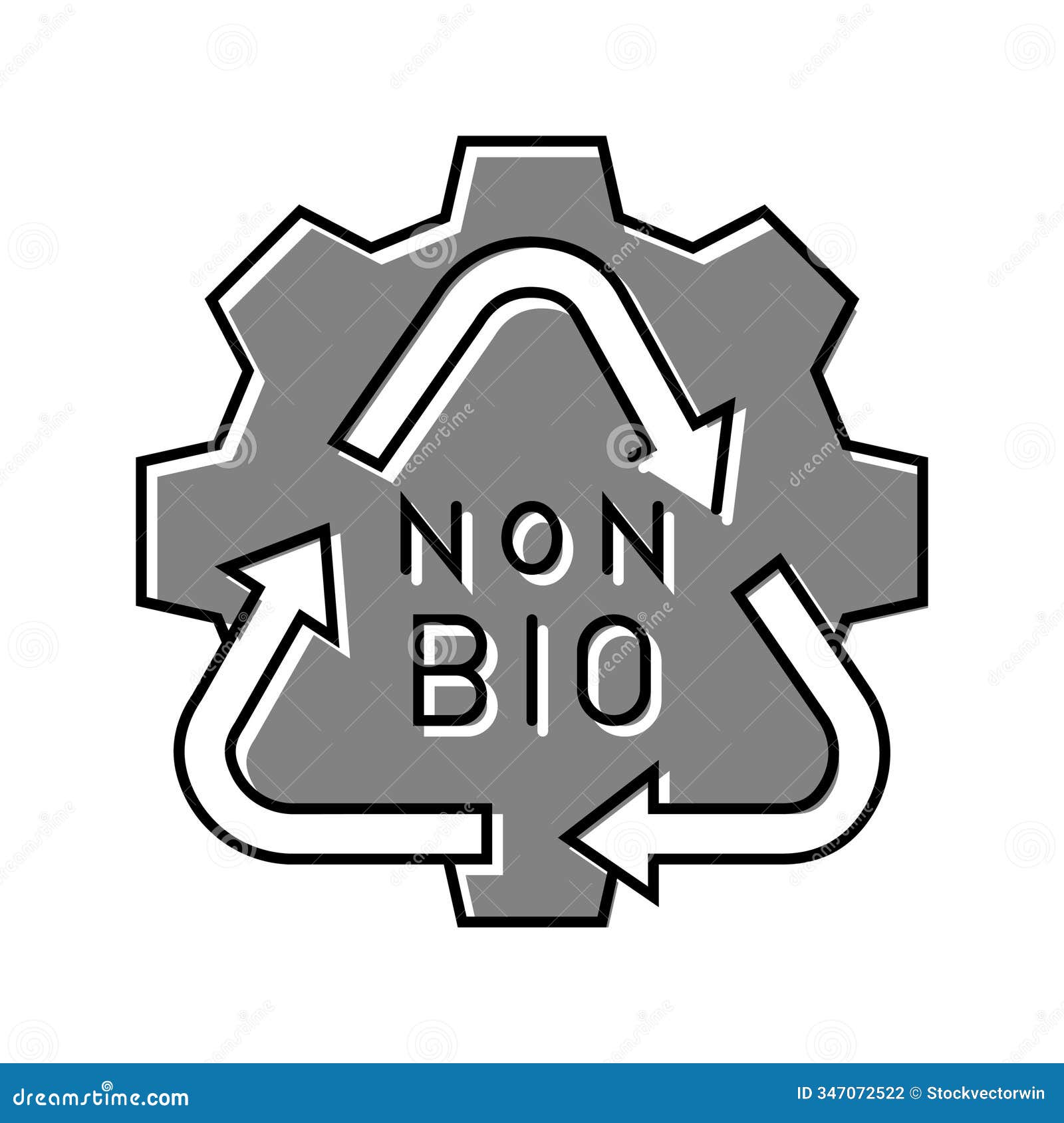 Non Biodegradable Waste Sorting Color Icon Vector Illustration Stock ...